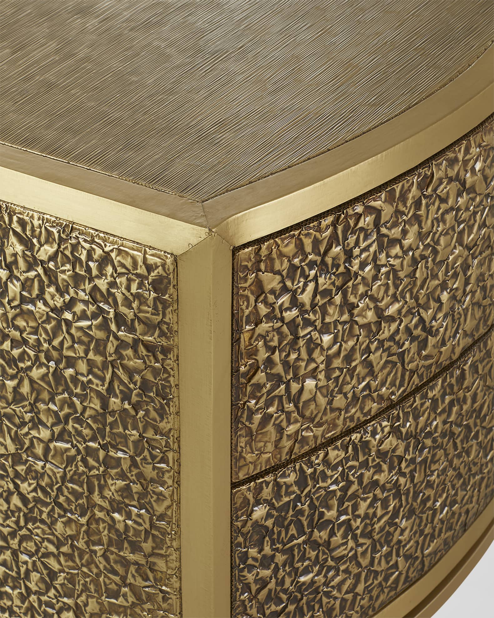 Global Views Crinkle Bronze Floating Console | Neiman Marcus