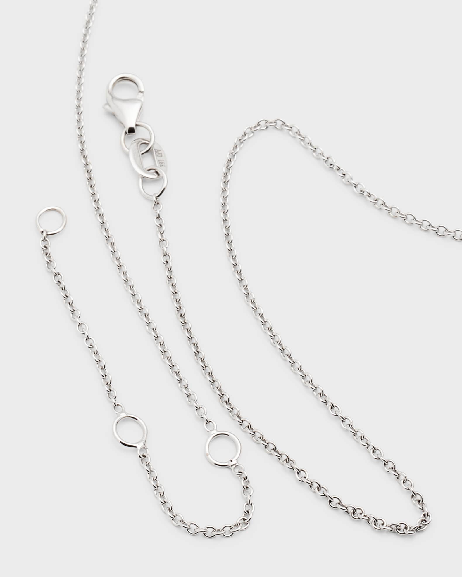 Neiman Marcus Diamonds 18k White Gold Large Single-Prong Smiley Diamond ...