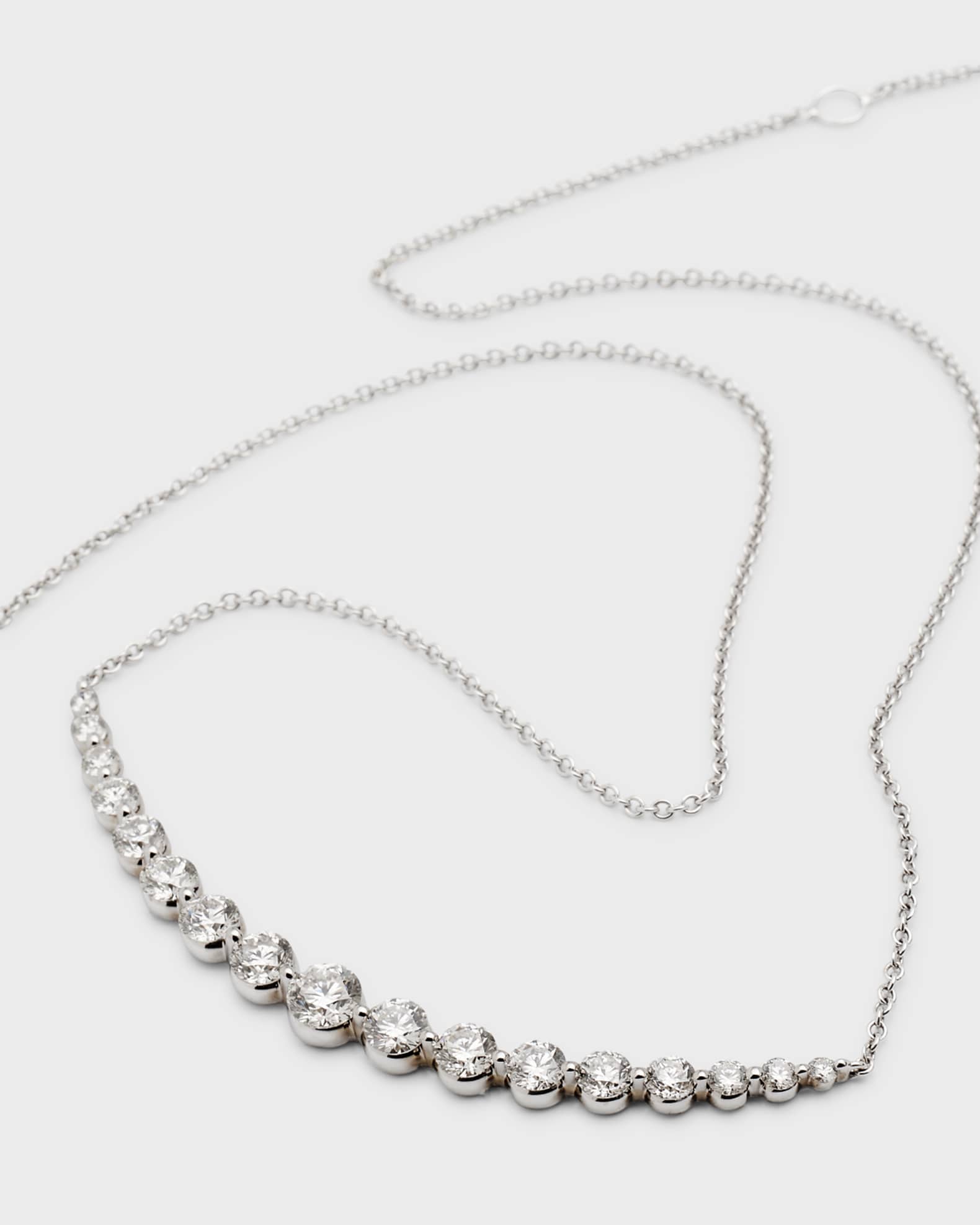 Neiman Marcus Diamonds 18k White Gold Large Single-Prong Smiley Diamond ...