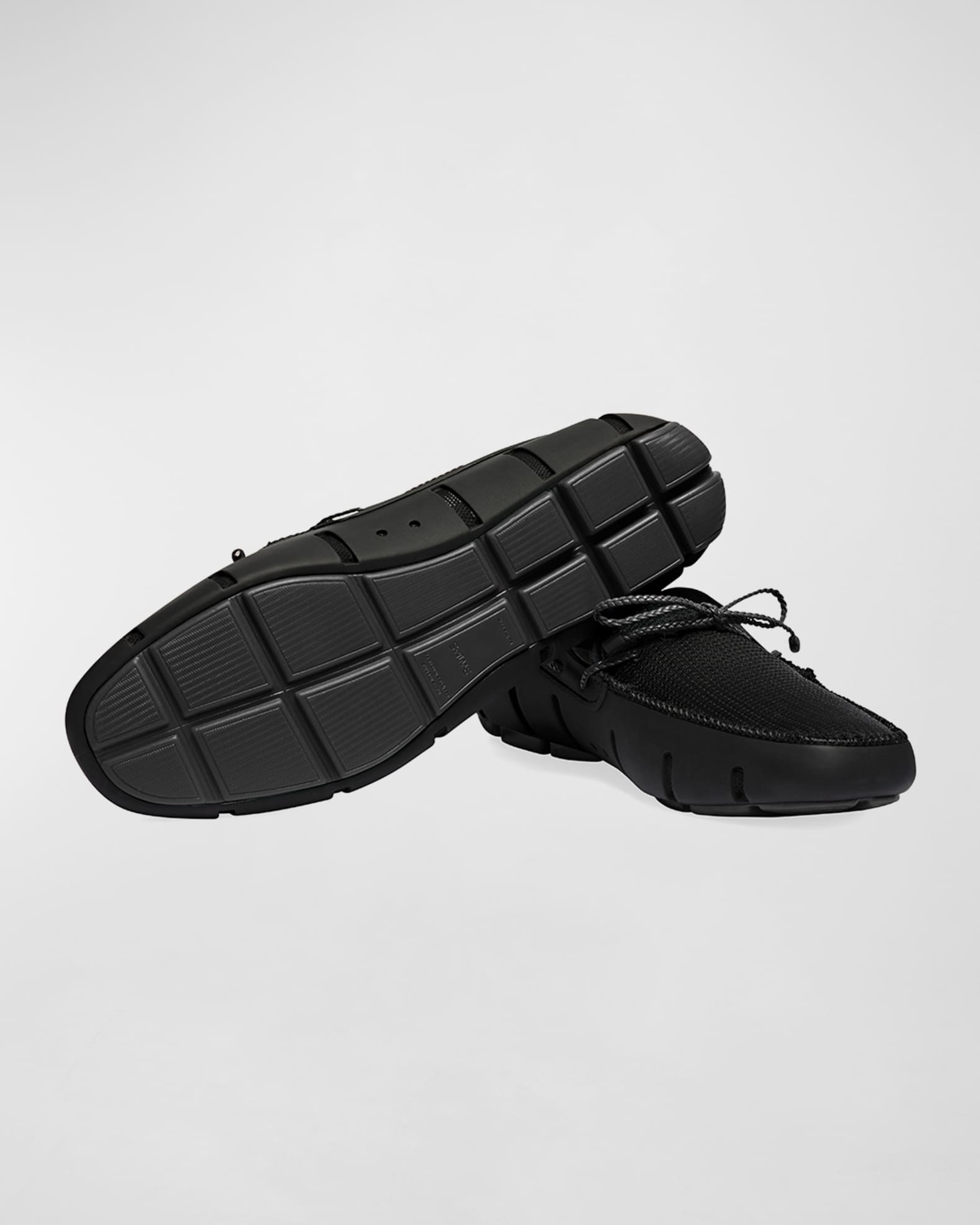 Swims Men's Braided-Lace Mesh/Rubber Driver Loafers | Neiman Marcus