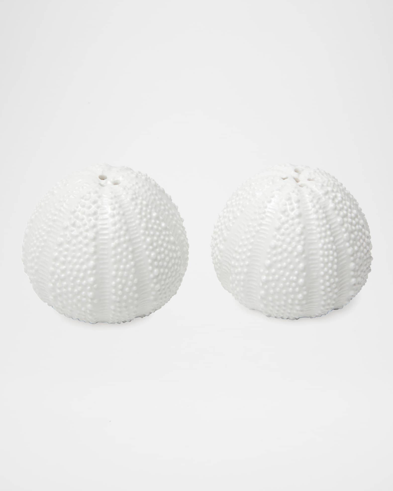 Blue Pheasant Marina White Sea Urchin Salt & Pepper Shakers | Neiman Marcus