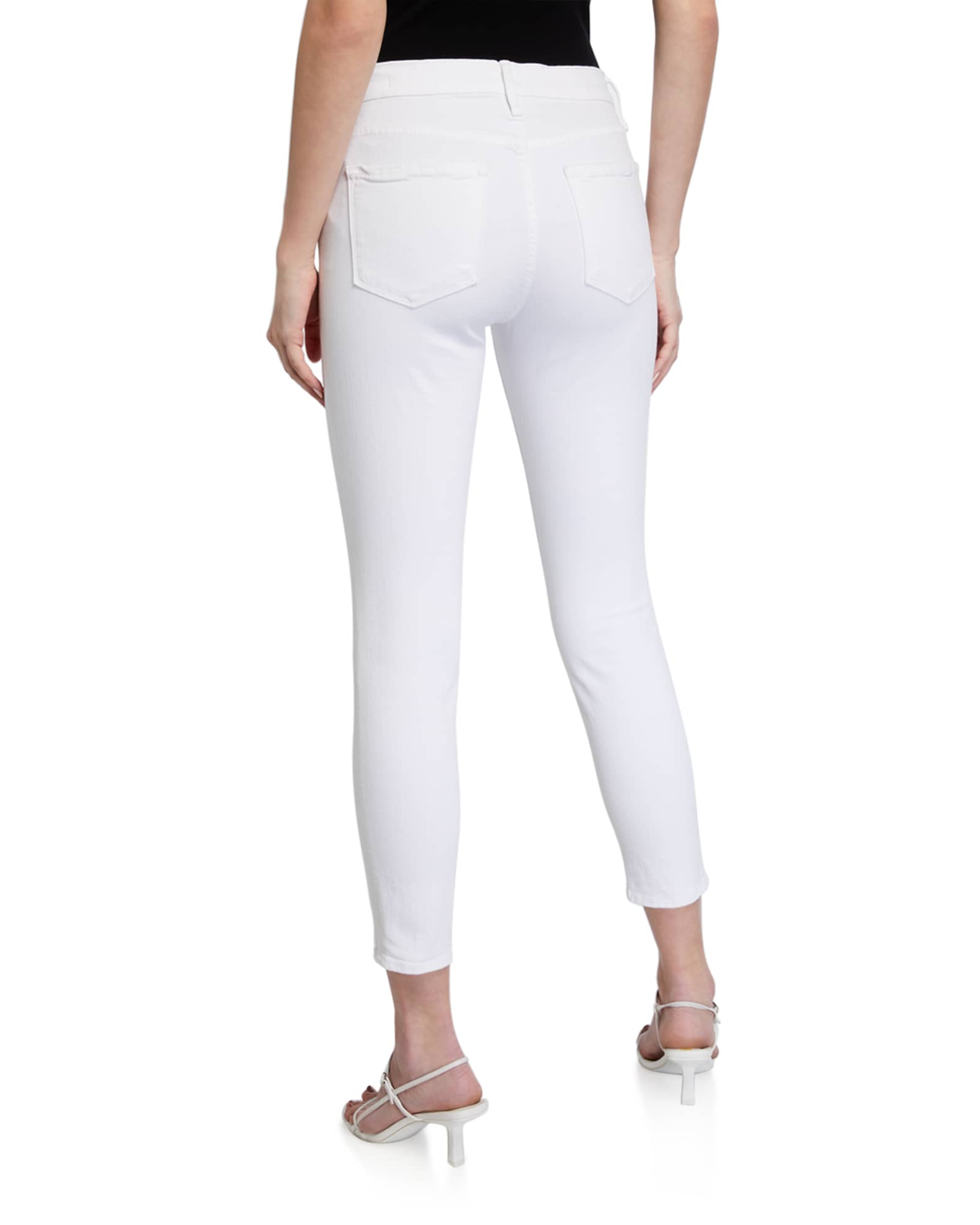 FRAME Le Color Cropped Skinny Jeans | Neiman Marcus