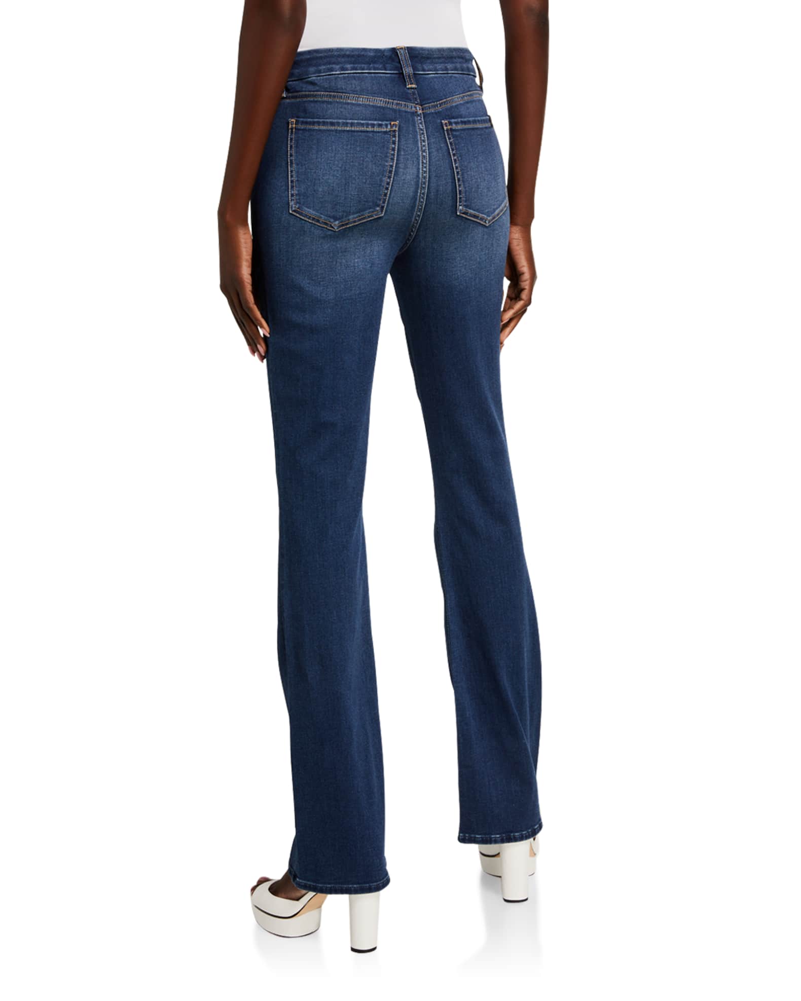 Jen7 High-Rise Slim-Fit Boot Cut Jeans | Neiman Marcus