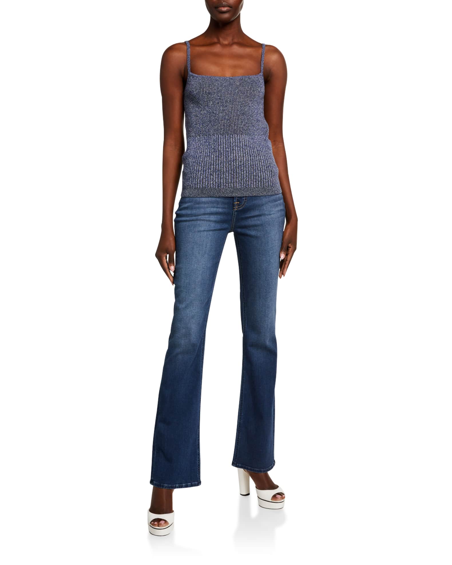 Jen7 High-Rise Slim-Fit Boot Cut Jeans | Neiman Marcus