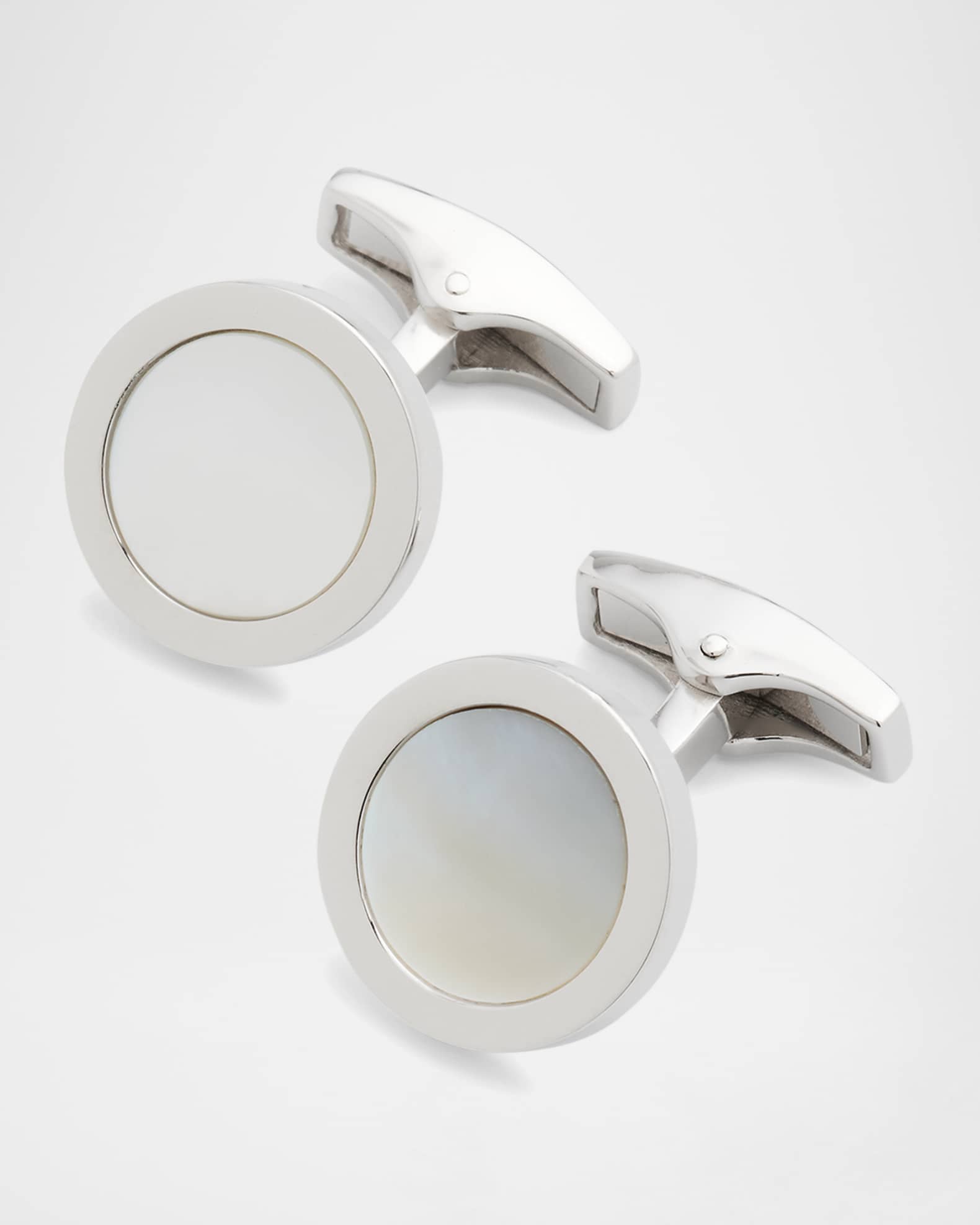 Jan Leslie Men's 925 Round Mother-of-Pearl Cufflinks | Neiman Marcus