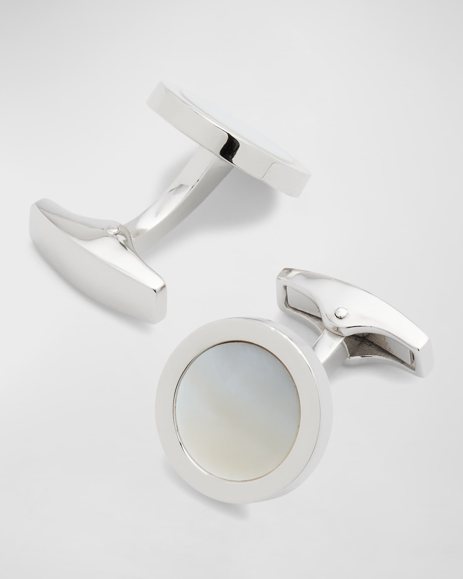 Jan Leslie Men's 925 Round Mother-of-Pearl Cufflinks | Neiman Marcus