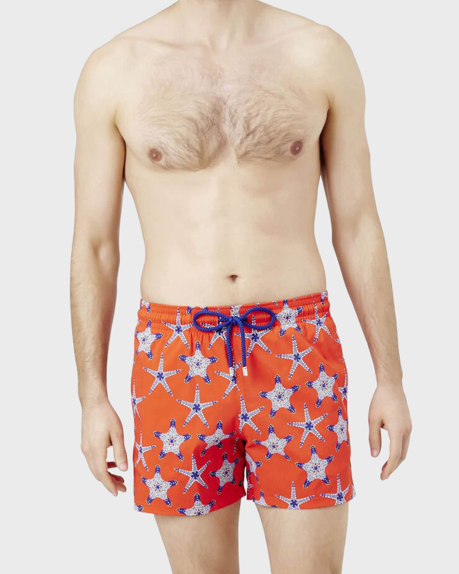 Vilebrequin Men's Moorise Starfish-Print Swim Trunks | Neiman Marcus