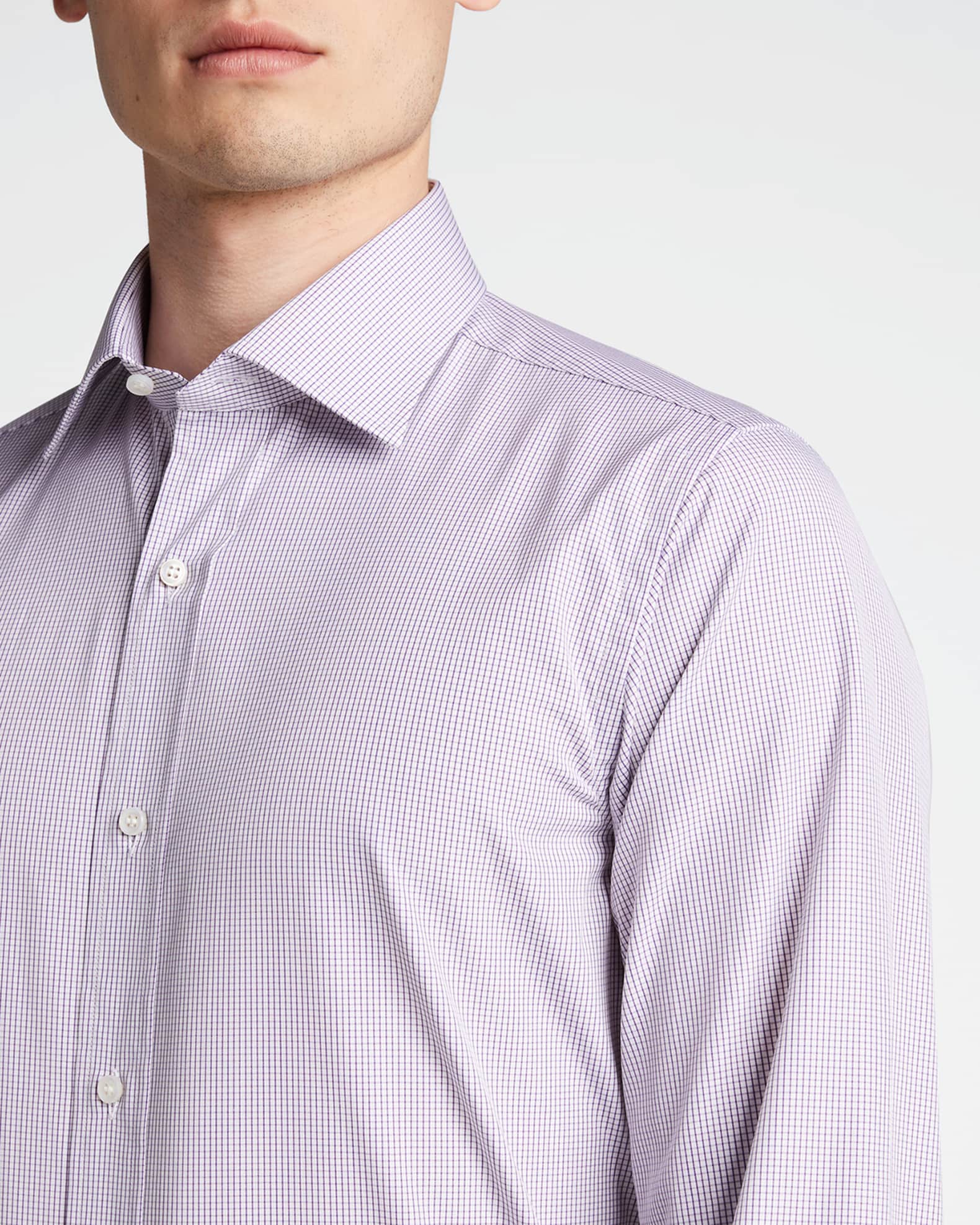 Neiman Marcus Men's Multi-Check Dress Shirt | Neiman Marcus