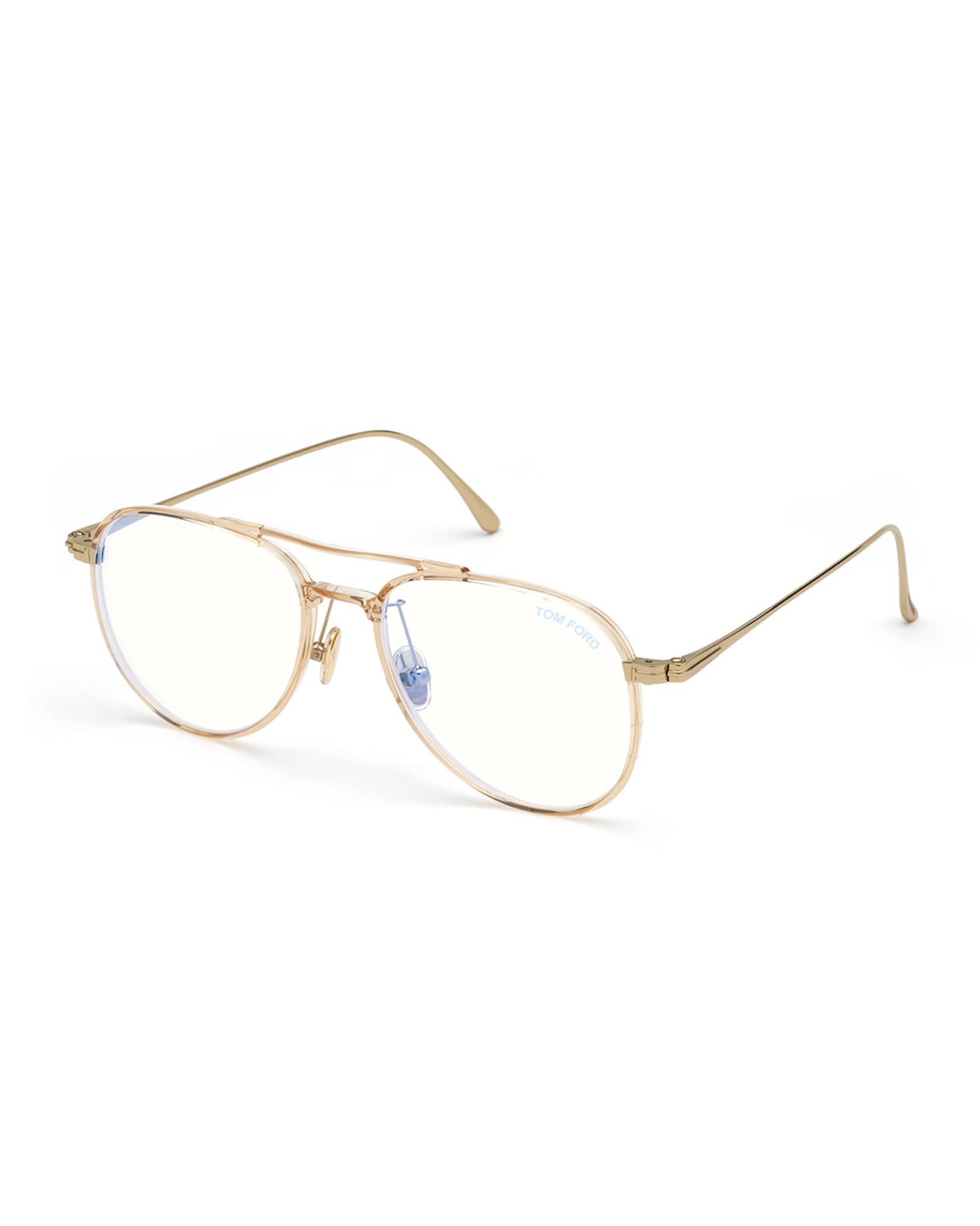 TOM FORD Aviator Acetate & Metal Optical Frames | Neiman Marcus