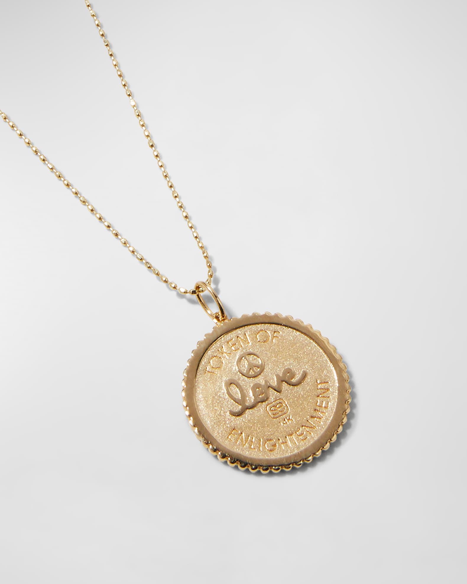 Sydney Evan 14k Buddha Coin Pendant Necklace with Diamonds | Neiman Marcus