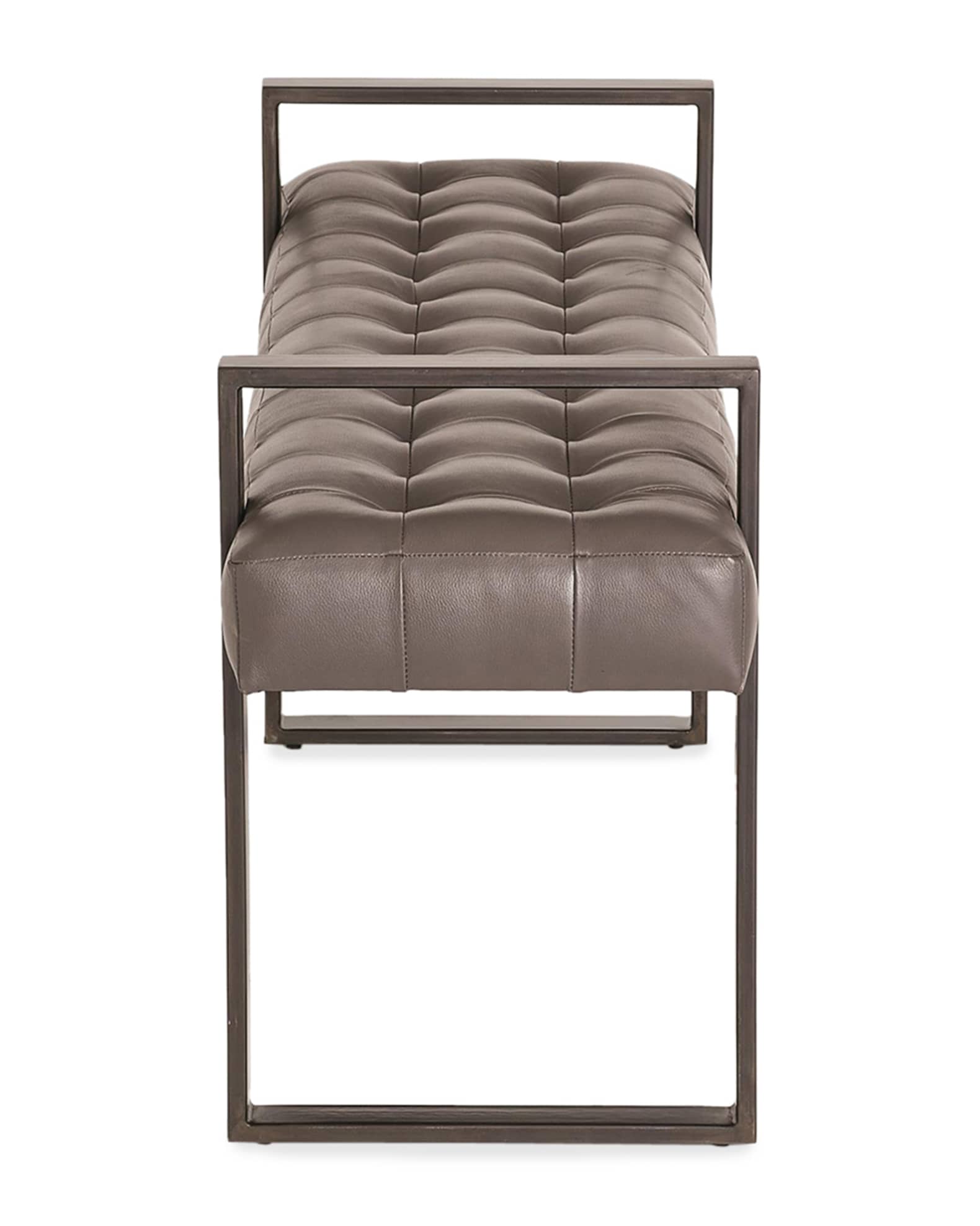William D. Scott for Global Views Dakota Leather Bench | Neiman Marcus