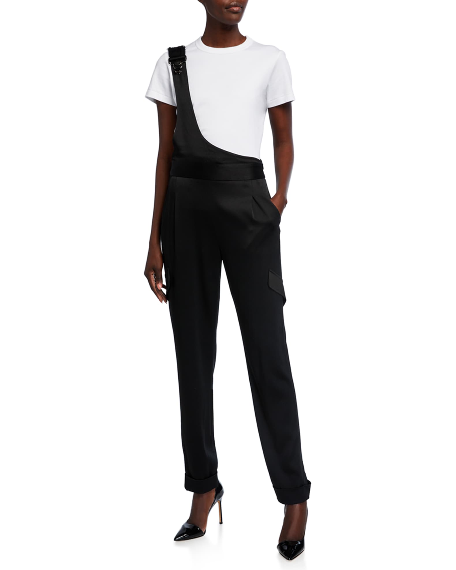 Hellessy Pieri Satin Crepe Pants | Neiman Marcus