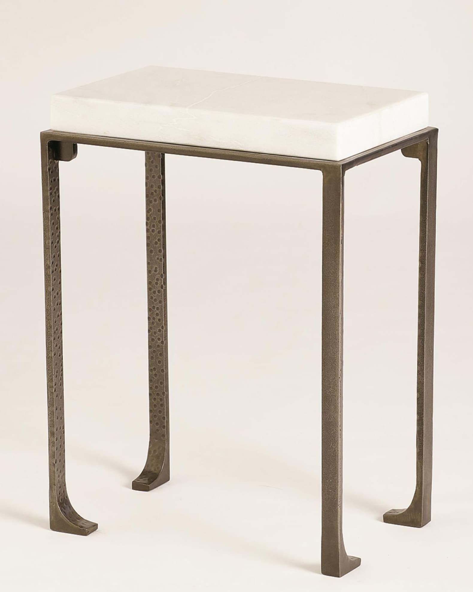 William D. Scott for Global Views Small Zen Side Table with White Honed ...