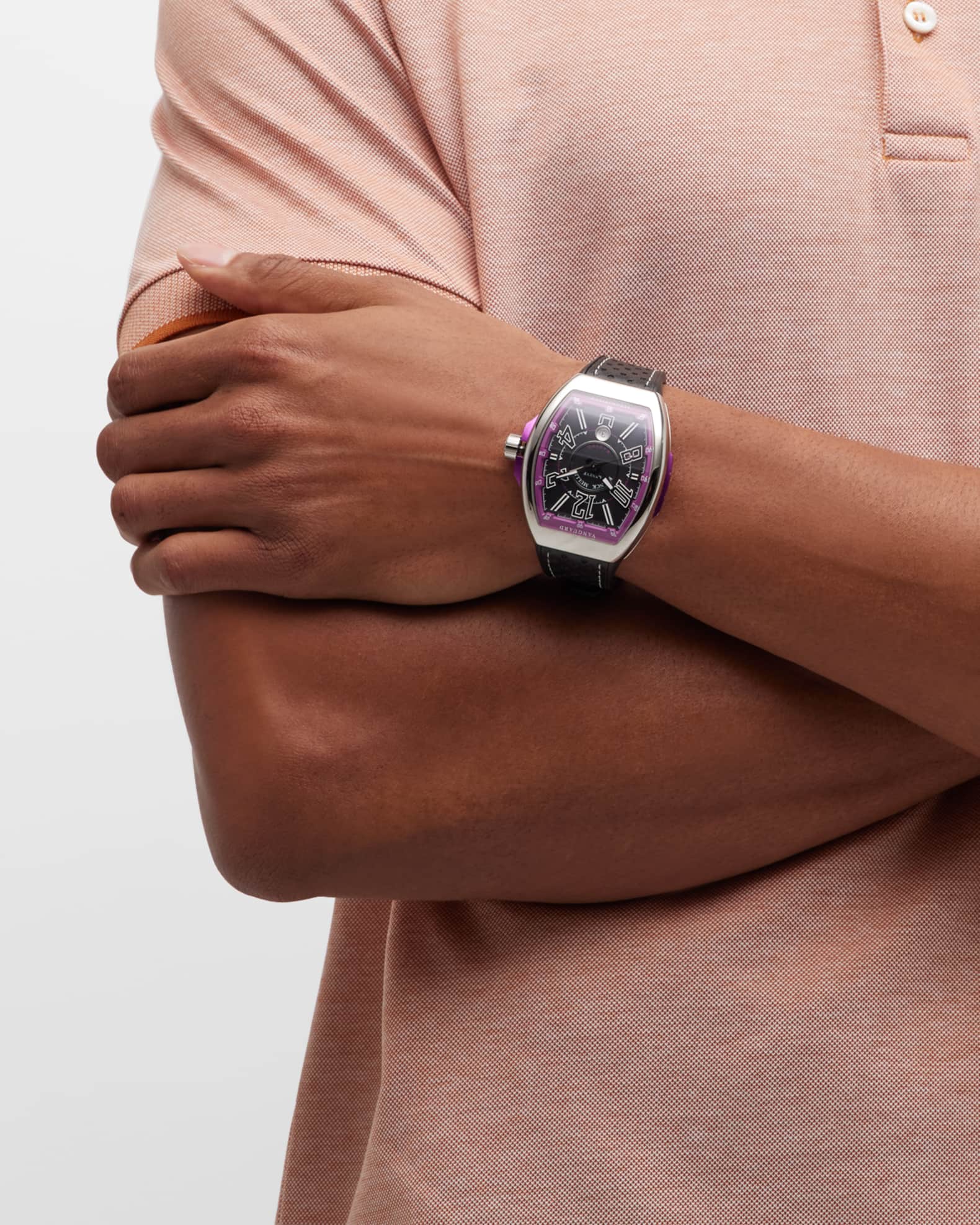 Franck Muller Men's Vanguard Racing Automatic Black and Purple Accent ...