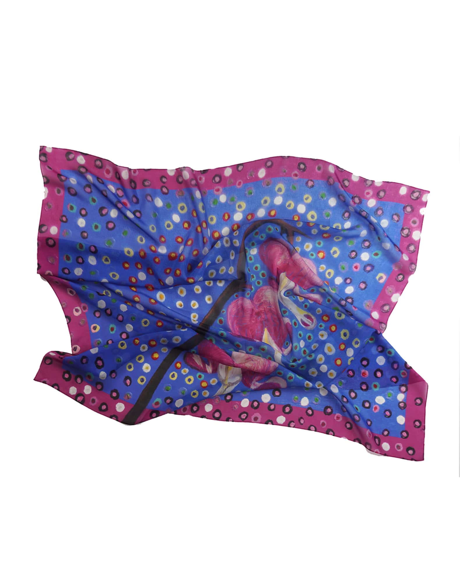 Mila & Such My Bleeding Heart Silk Chiffon Scarf | Neiman Marcus