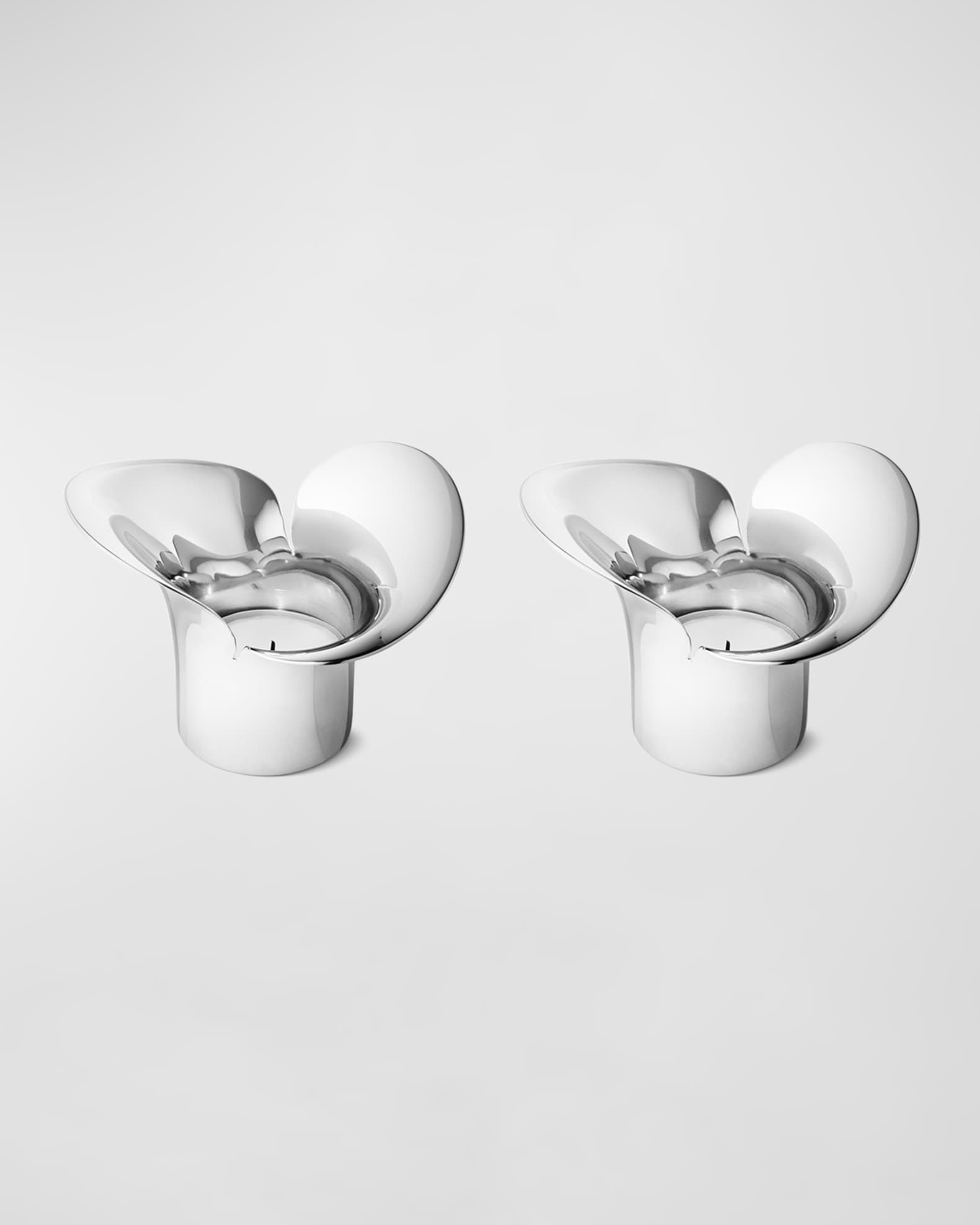 Georg Jensen Bloom Botanica Tea Light Candle Holders, Set of 2 | Neiman ...