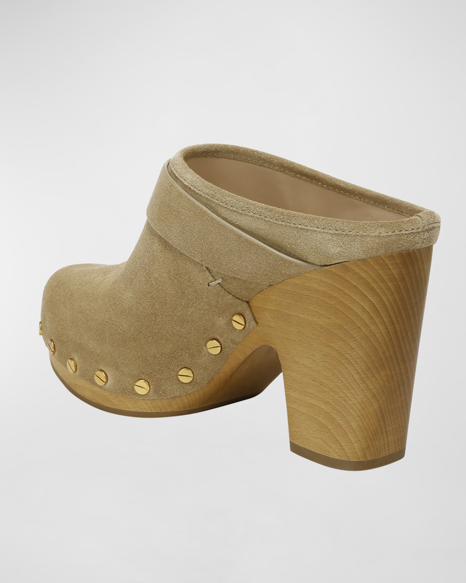 Veronica Beard Dacey Buckle Suede Clogs | Neiman Marcus