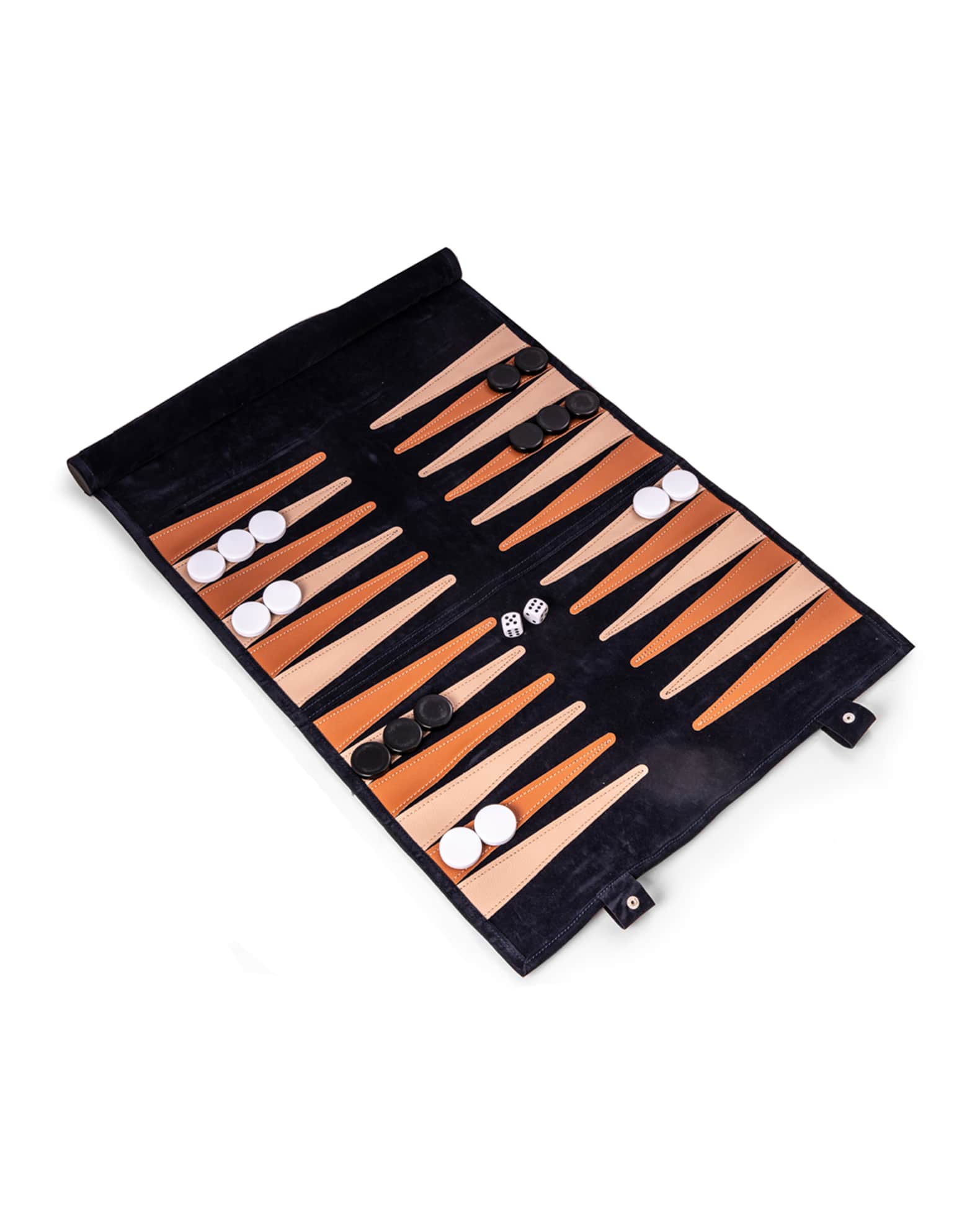 Bey-Berk Men's Suede Roll-Up Backgammon Travel Set | Neiman Marcus