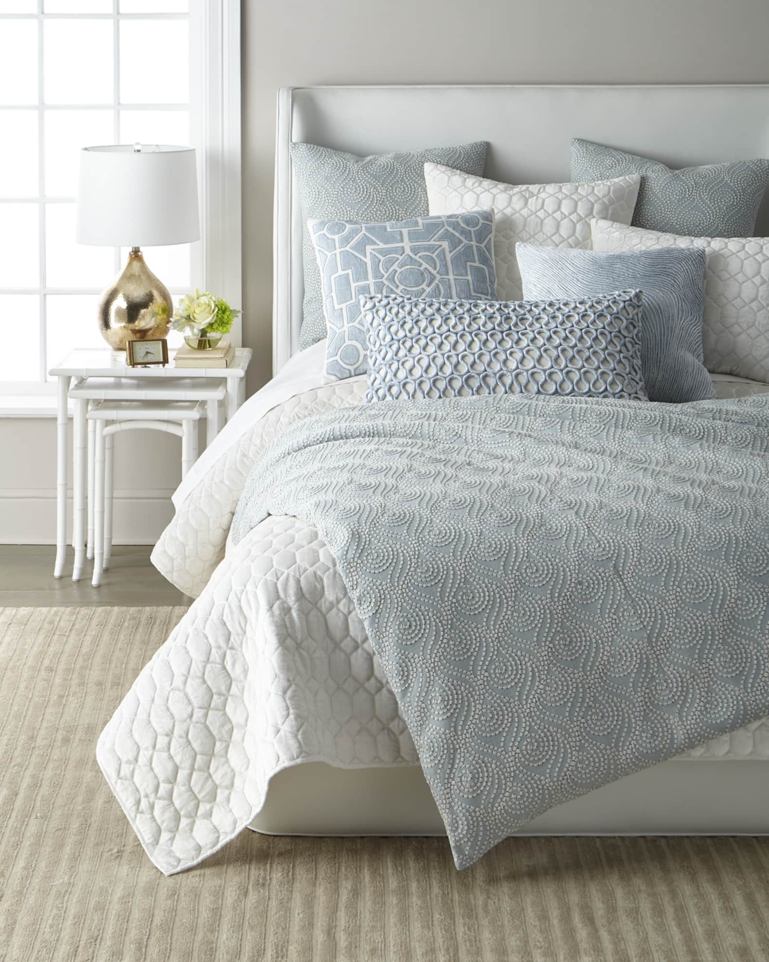 Callisto Home Bandalia Scroll European Sham | Neiman Marcus