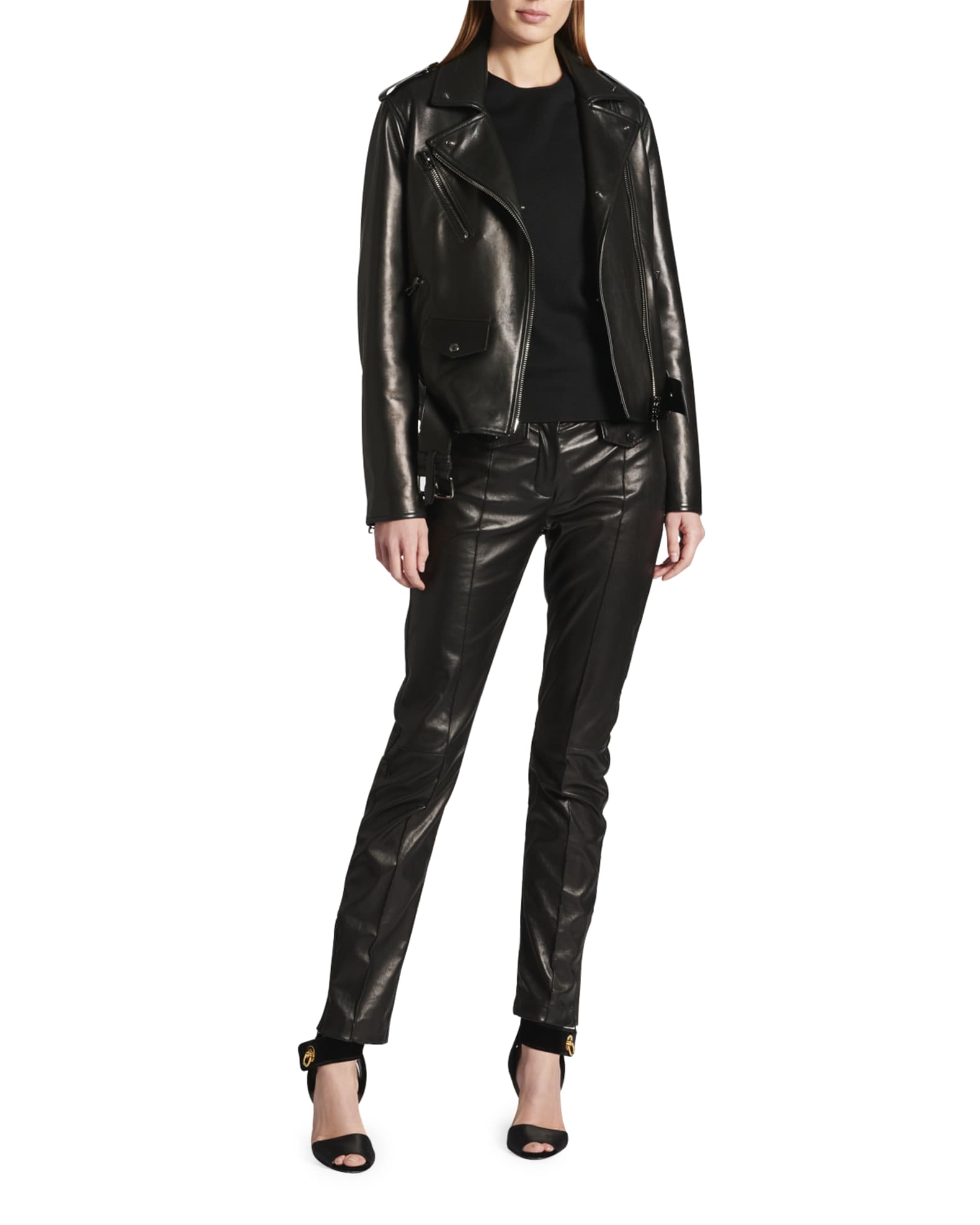 TOM FORD Napa Leather Two-Piece Jacket W/ Detachable Shearling Vest ...