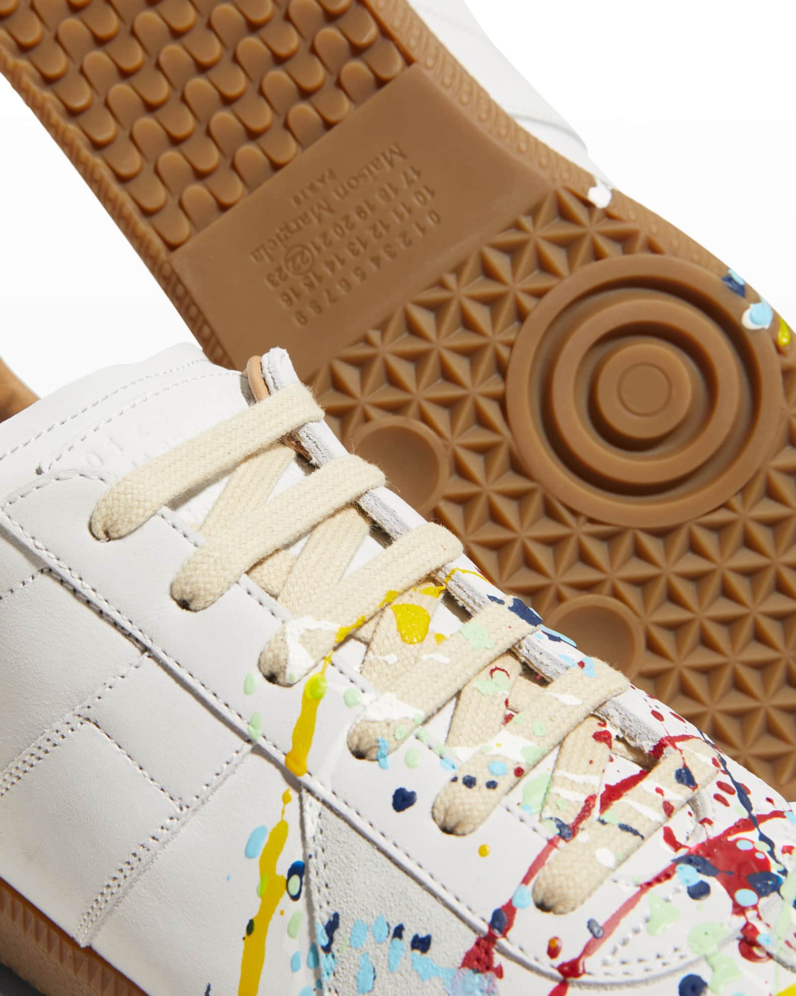 Maison Margiela Replica Paint-Splatter Sneakers | Neiman Marcus
