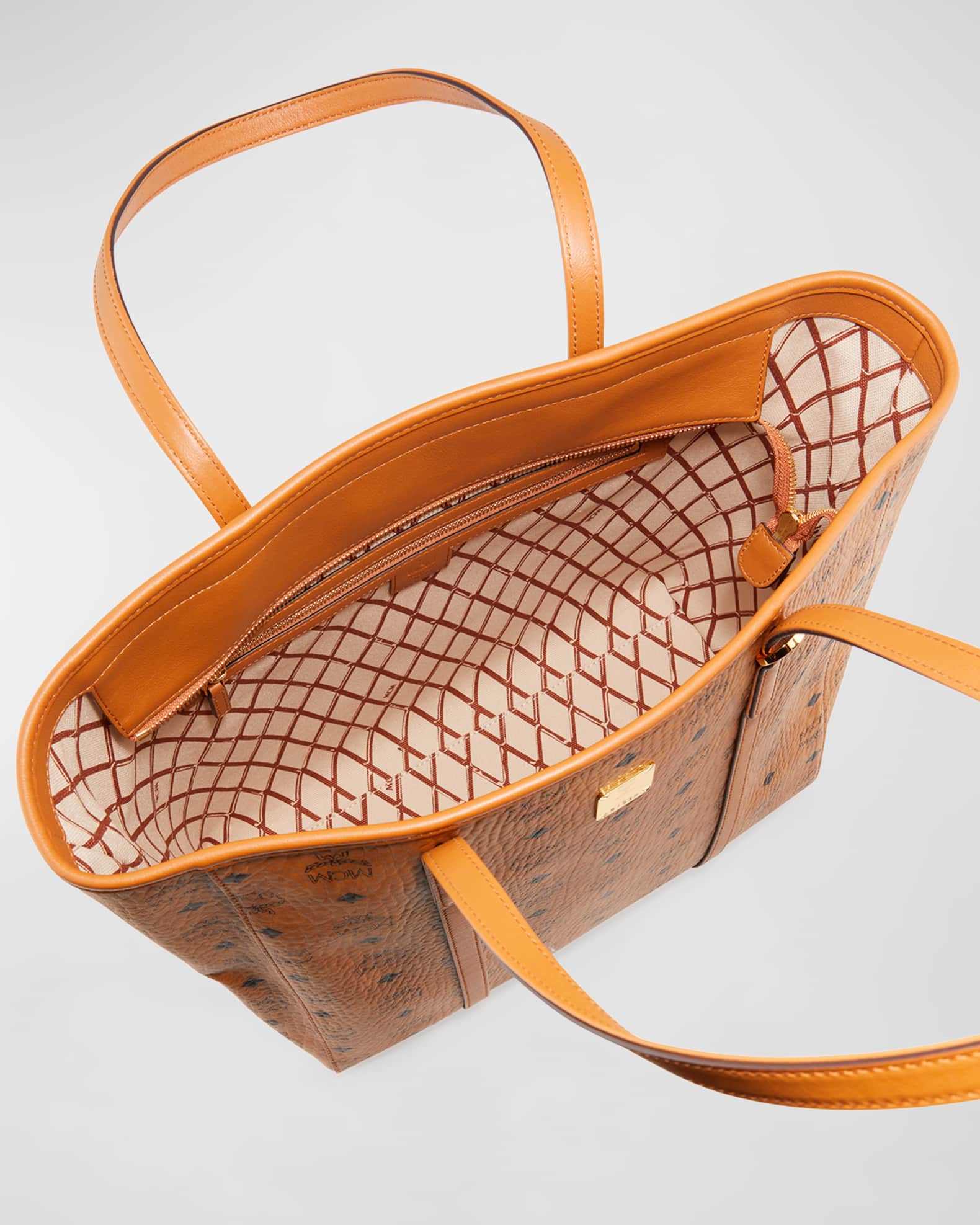 MCM Toni Logo Medium Shopper Tote Bag | Neiman Marcus