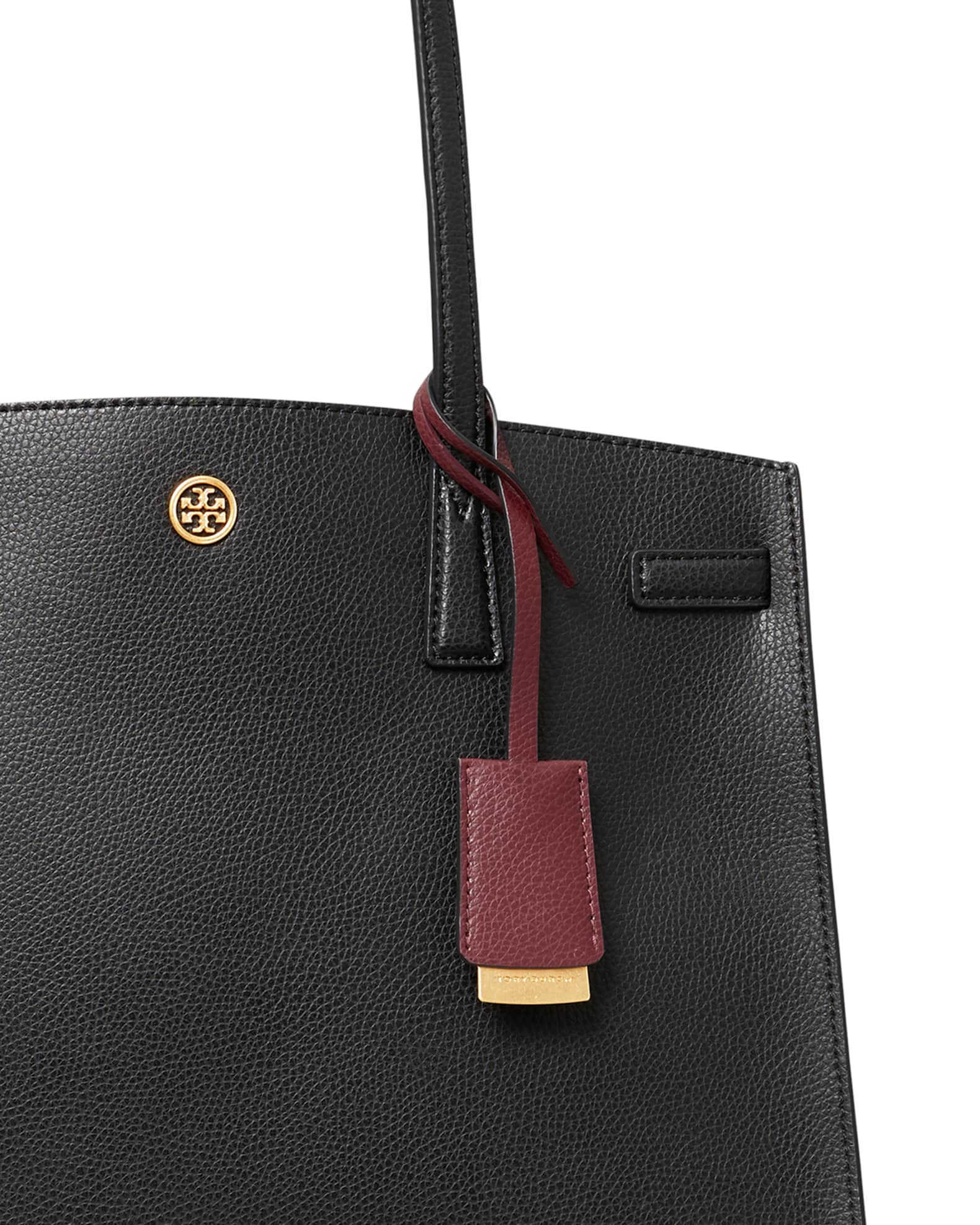 Tory Burch Walker Pebbled Triple-Compartment Satchel Bag | Neiman Marcus