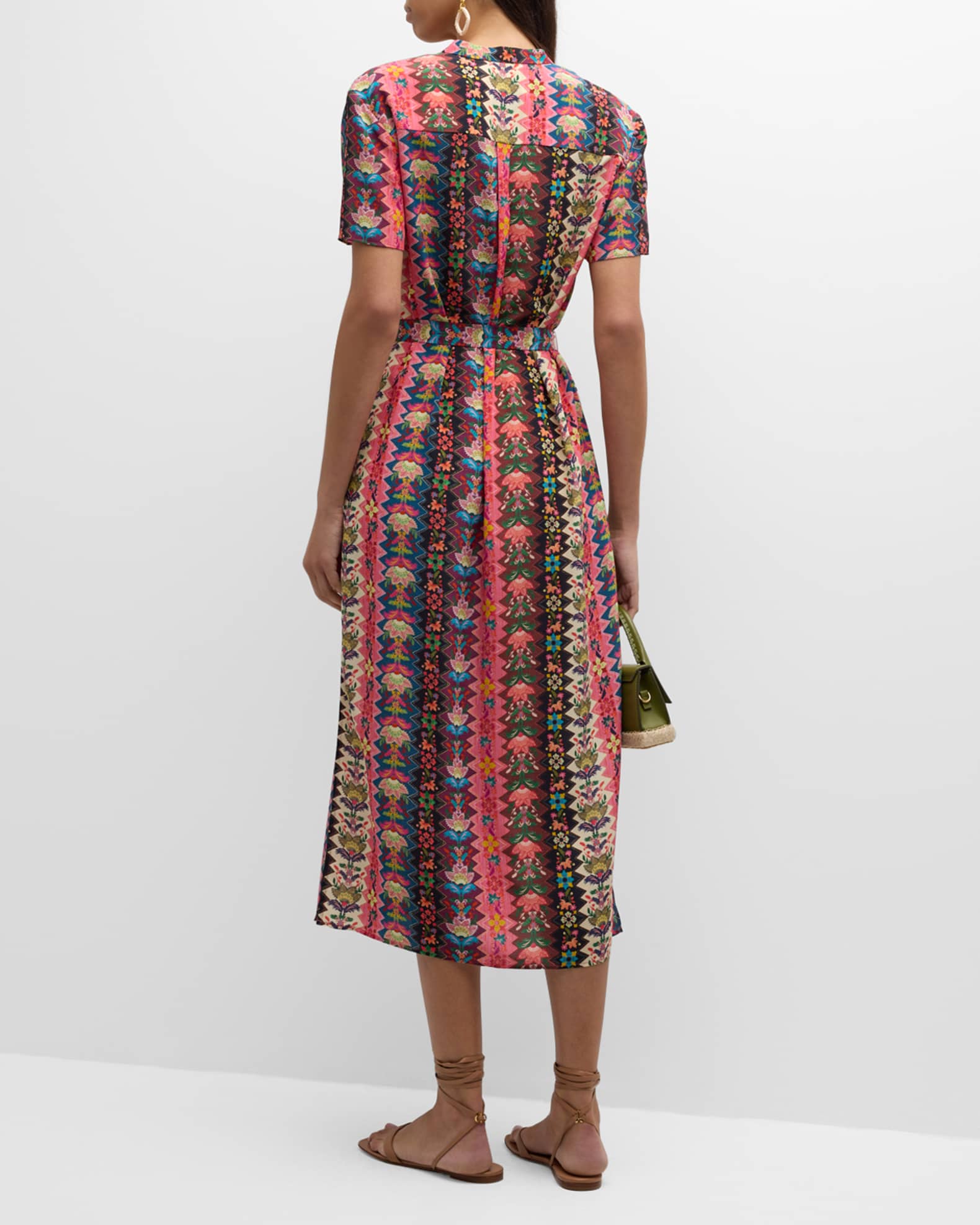 Saloni Vicki Printed Midi Dress | Neiman Marcus