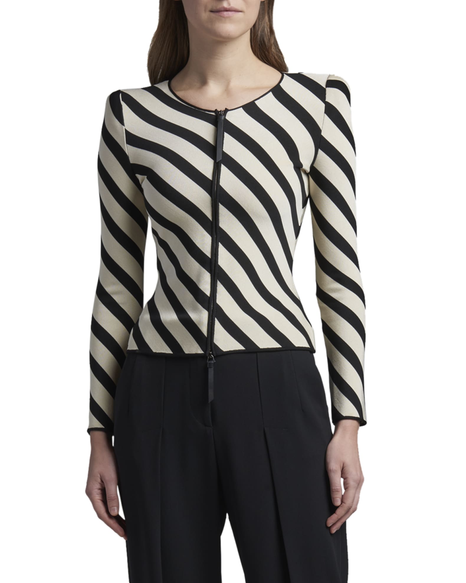 Striped Knit Zip-Front Jacket and Matching Items | Neiman Marcus