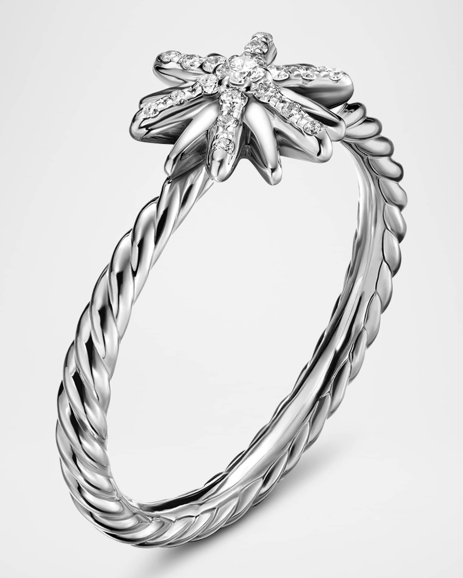 David Yurman Petite Starburst Station Ring in Sterling Silver with ...