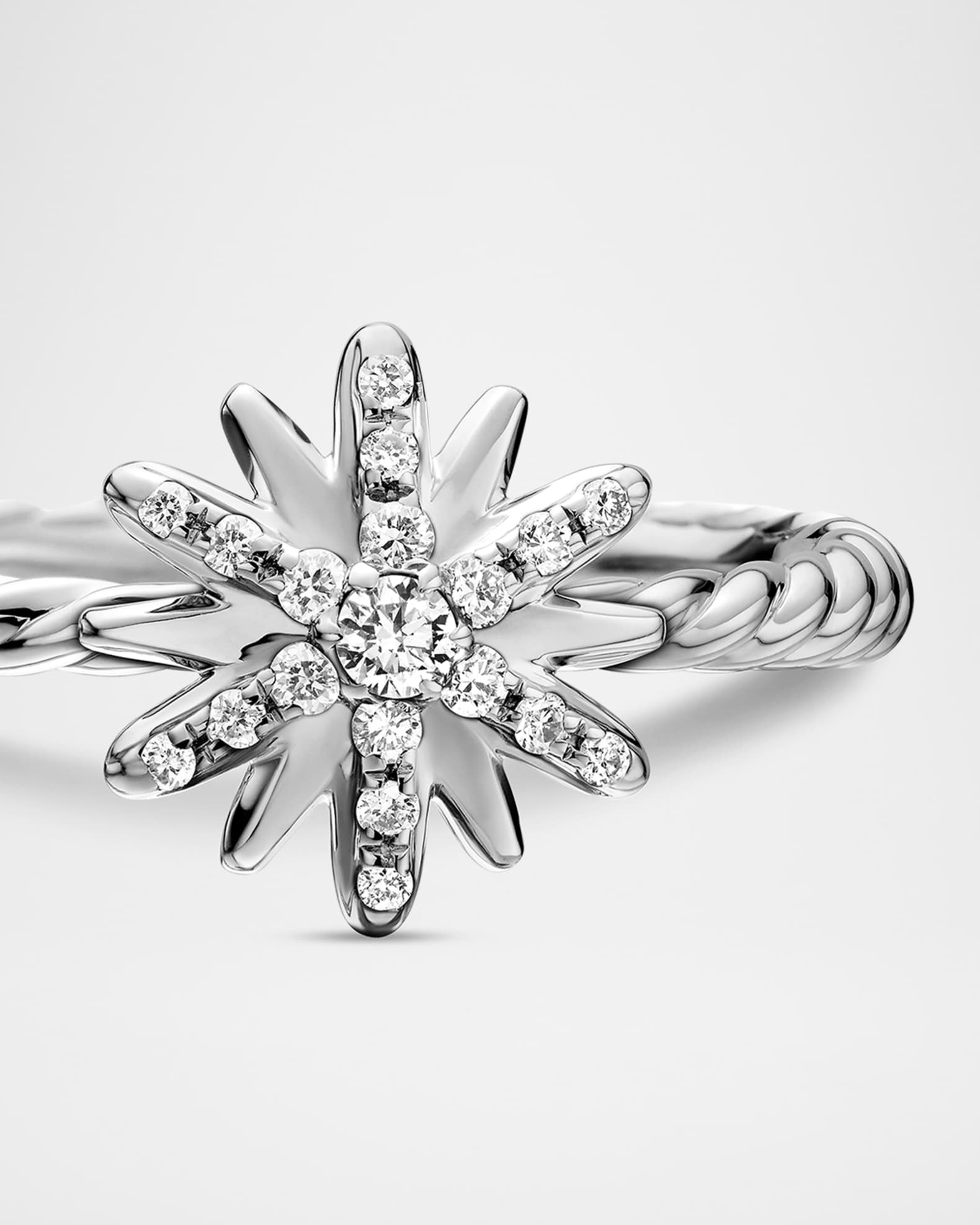 David Yurman Petite Starburst Station Ring in Sterling Silver with ...