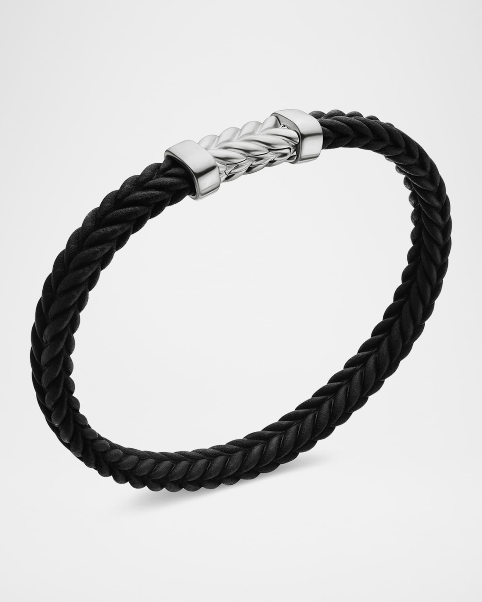 6mm Men's Chevron Rubber Bracelet | Neiman Marcus
