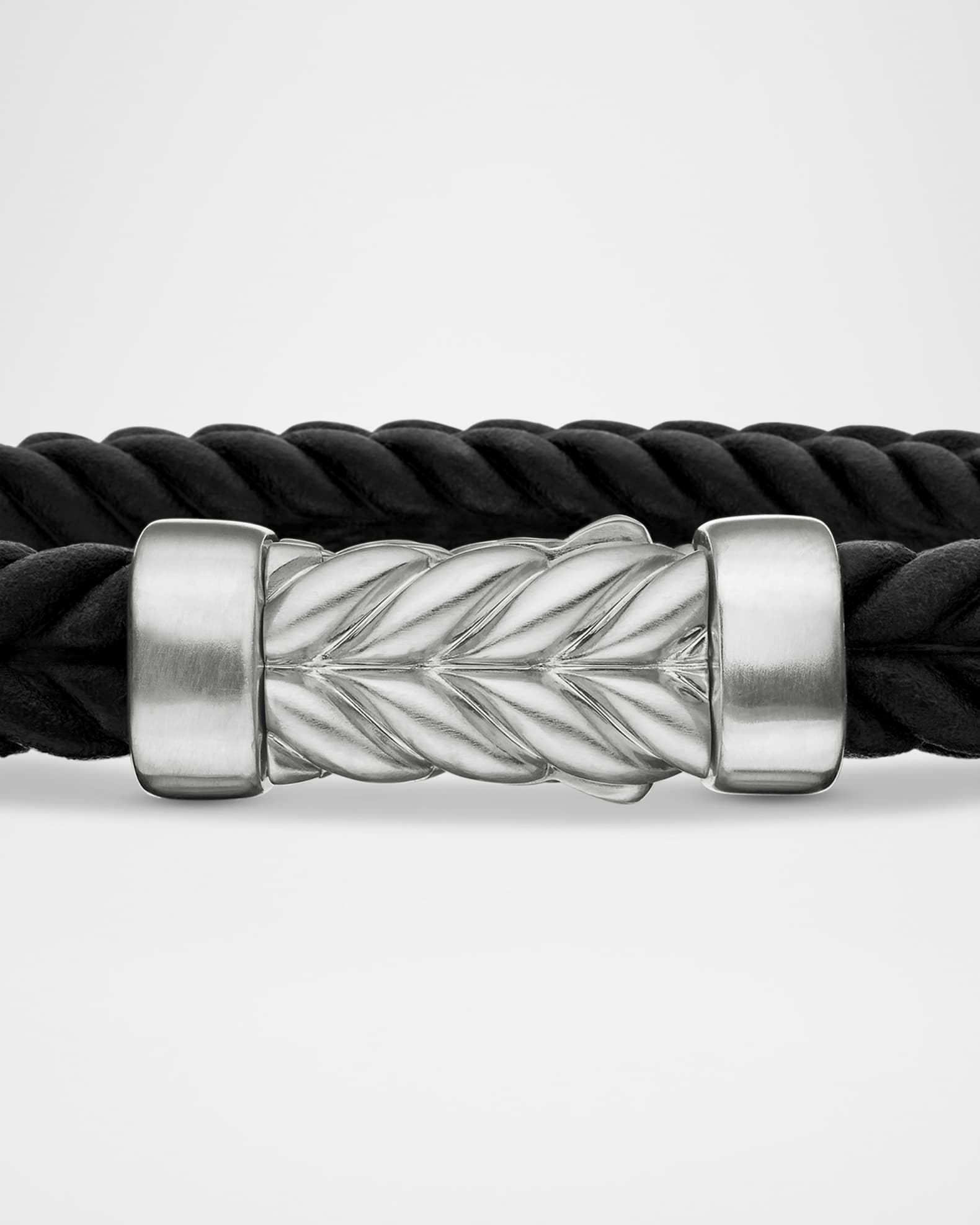 6mm Men's Chevron Rubber Bracelet | Neiman Marcus