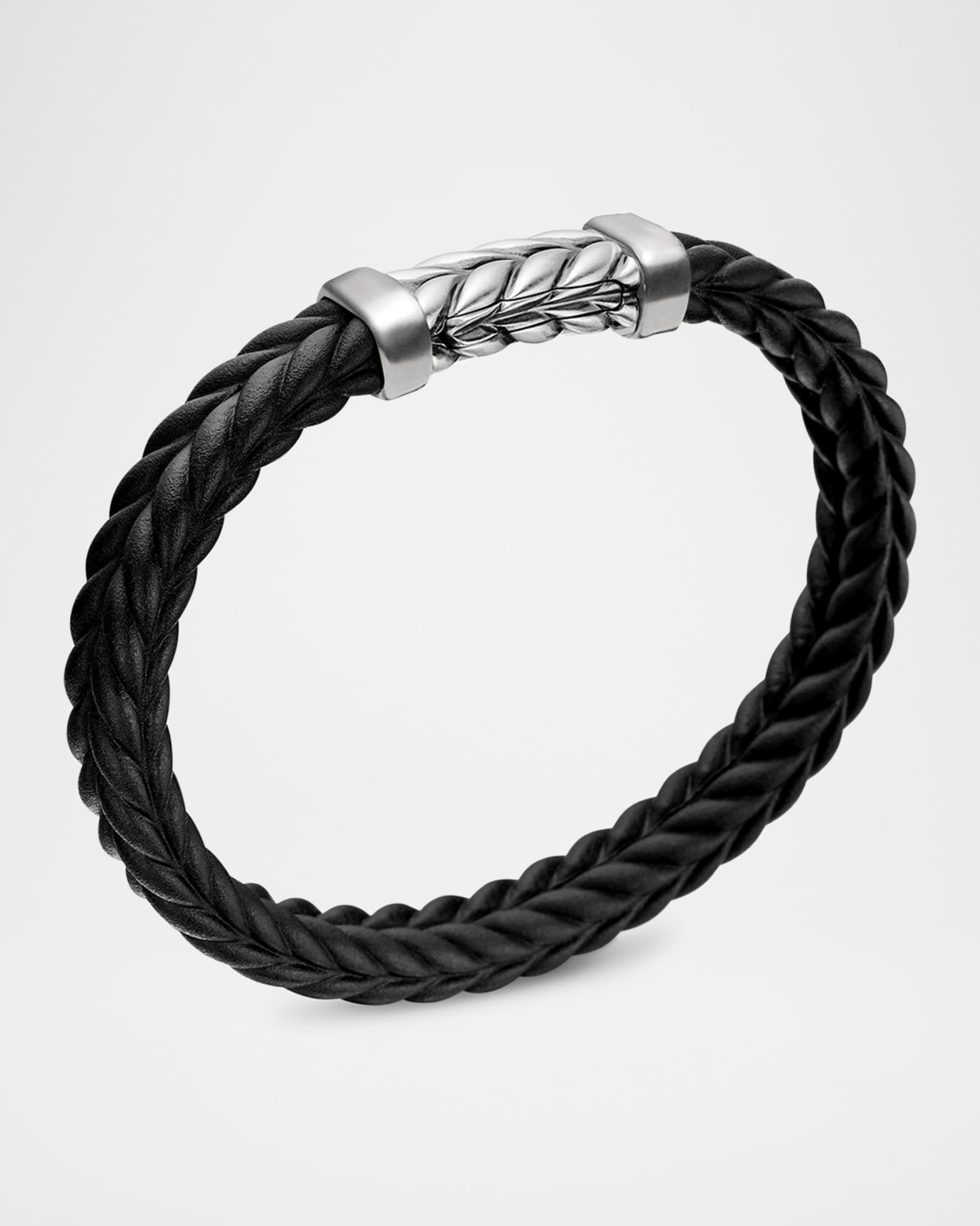 9mm Men's Chevron Rubber Bracelet | Neiman Marcus
