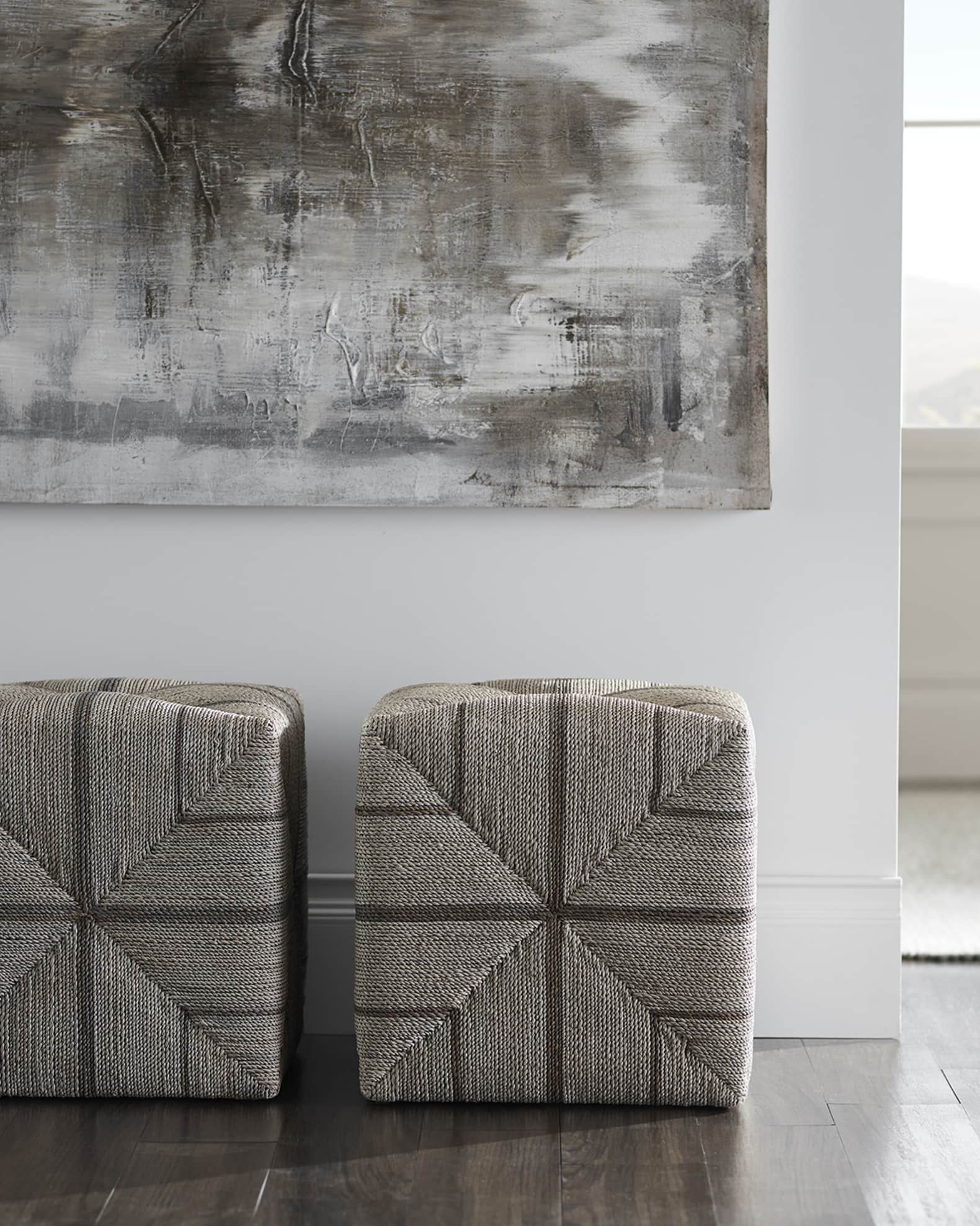 Palecek Fritz Rope Square Ottoman | Neiman Marcus