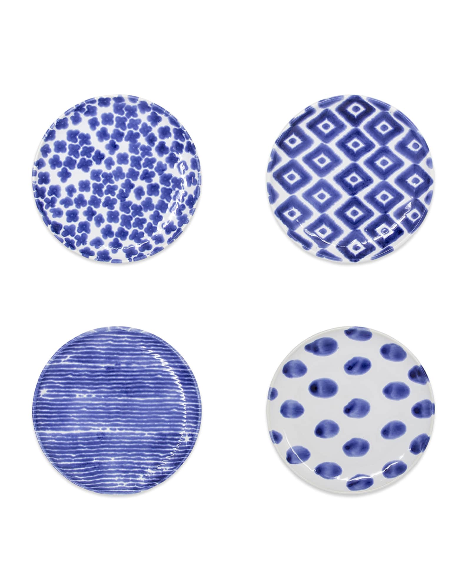 Vietri Santorini Assorted Cocktail Plates, Set of 4 | Neiman Marcus