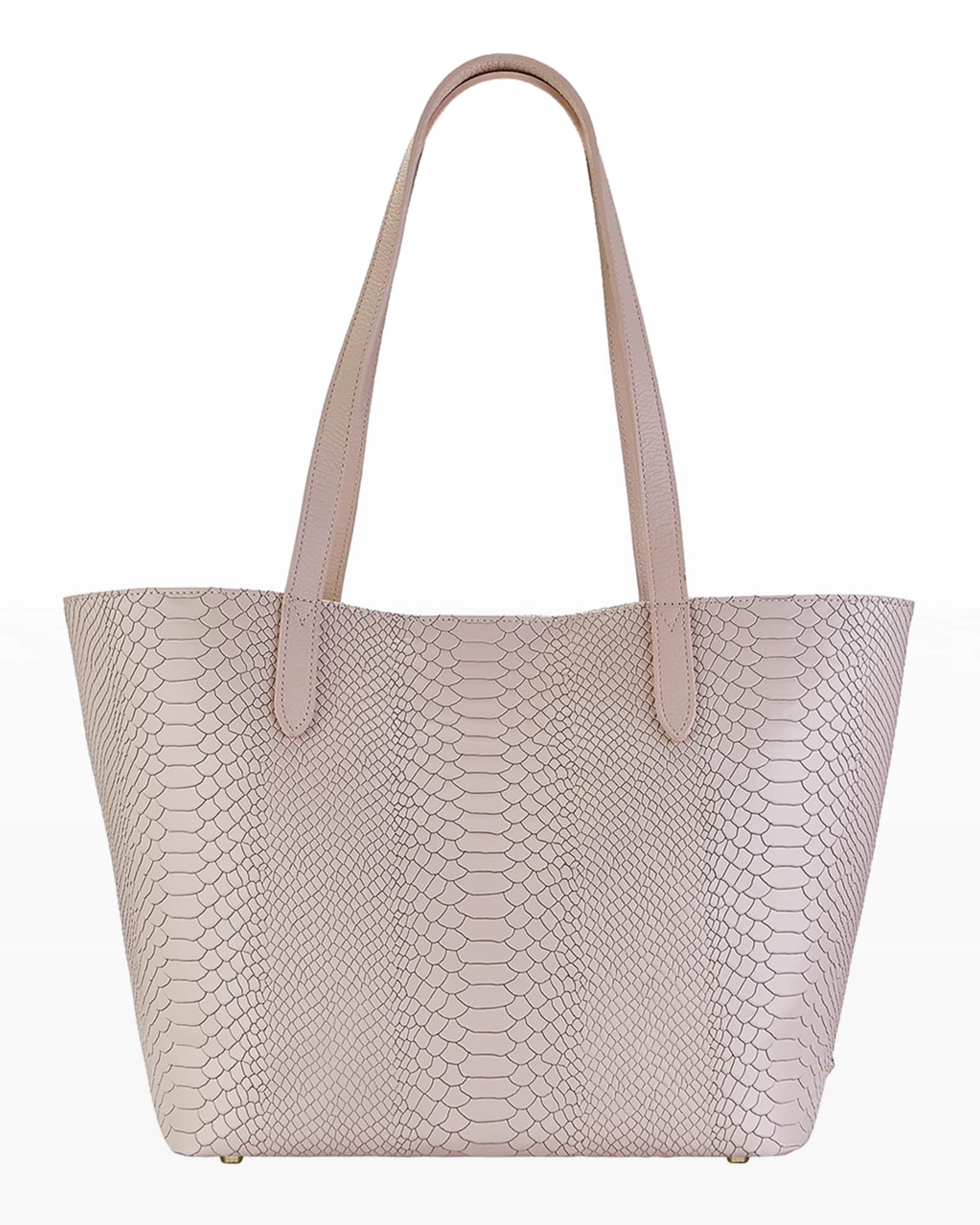 Gigi New York Teddy Snake-Print Tote Bag | Neiman Marcus