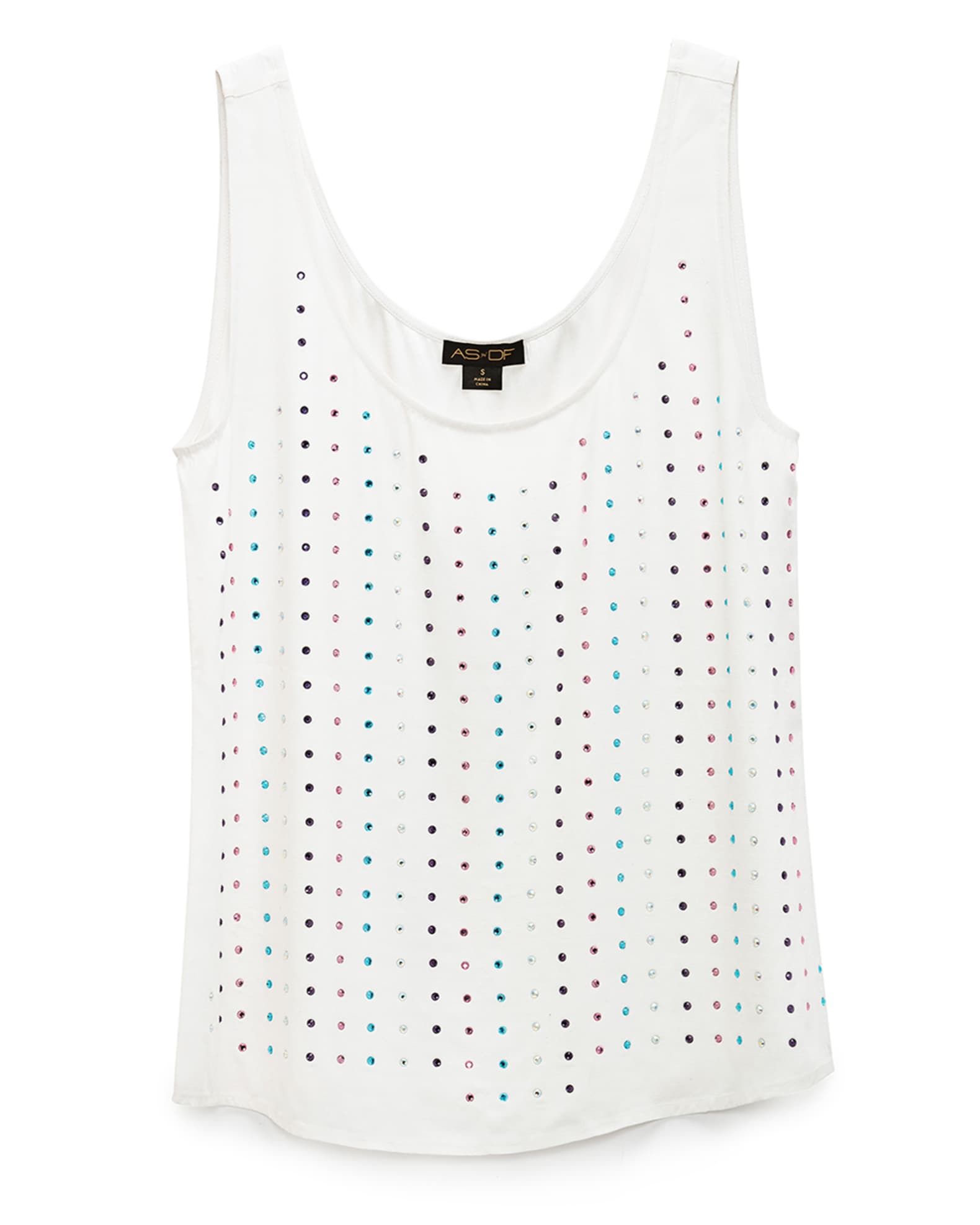 AS by DF Paloma Jeweled Tank w/ Extended Back Panel | Neiman Marcus