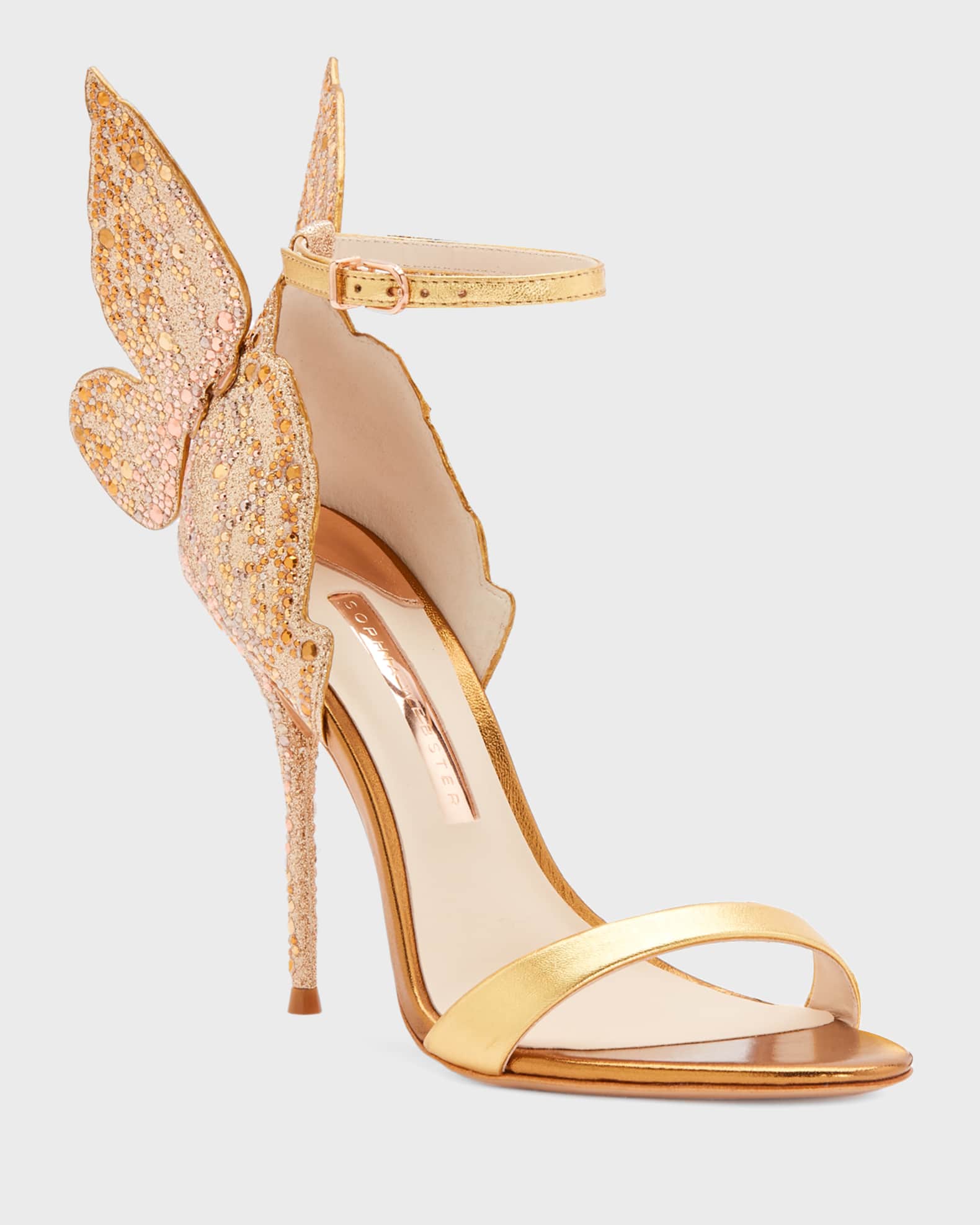 Sophia Webster Chiara Glitter Angel Wing Sandals | Neiman Marcus