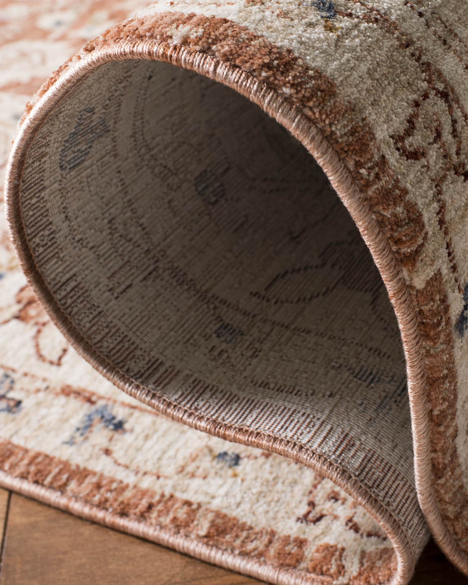 Helena Beige/Light Rust Power-Loomed Rug | Neiman Marcus