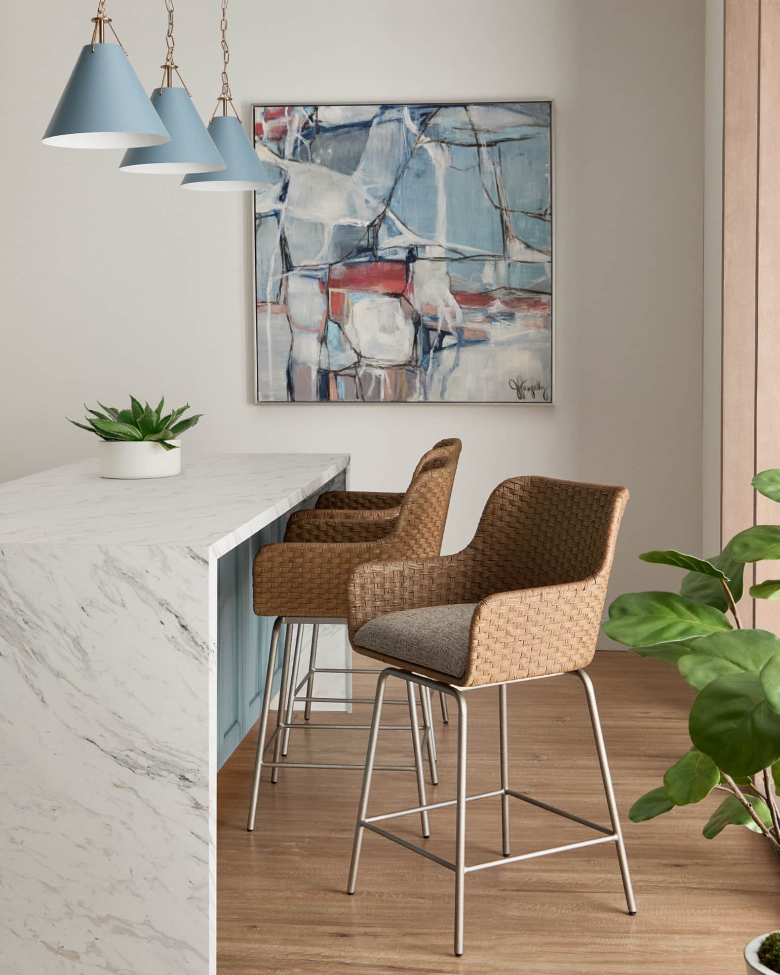 Bernhardt Meade Swivel Bar Stool, 30" | Neiman Marcus