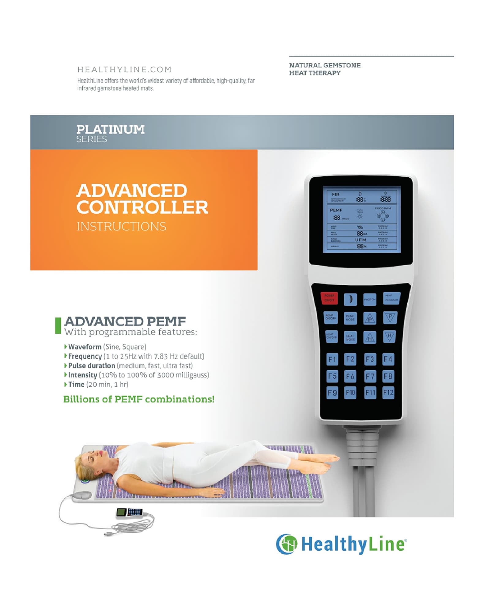 Healthyline Platinum-Mat Medium 3220 Firm - Photon Advanced PEMF Heat Therapy Mat | Neiman Marcus