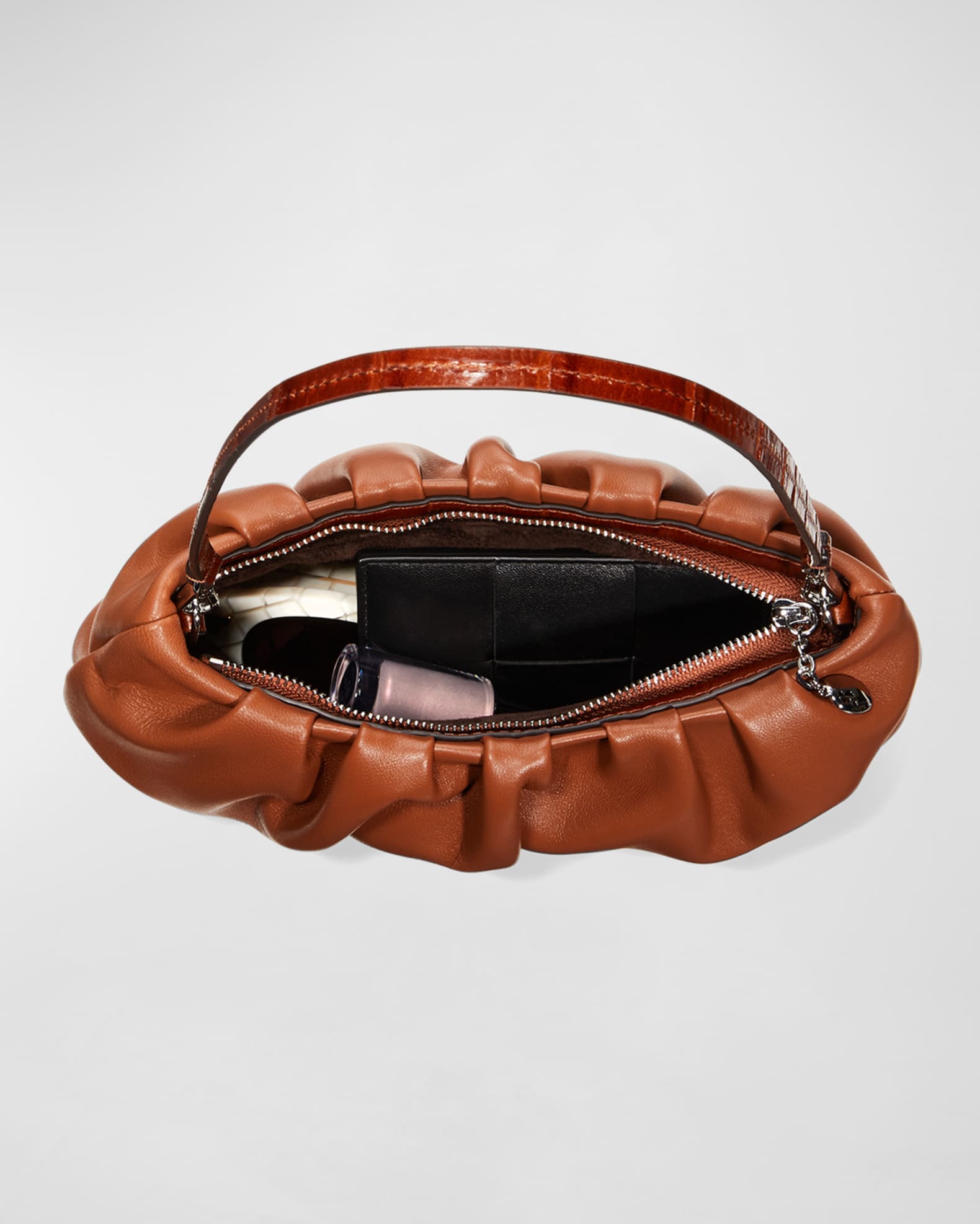 Staud Bean Convertible Leather Clutch Bag | Neiman Marcus