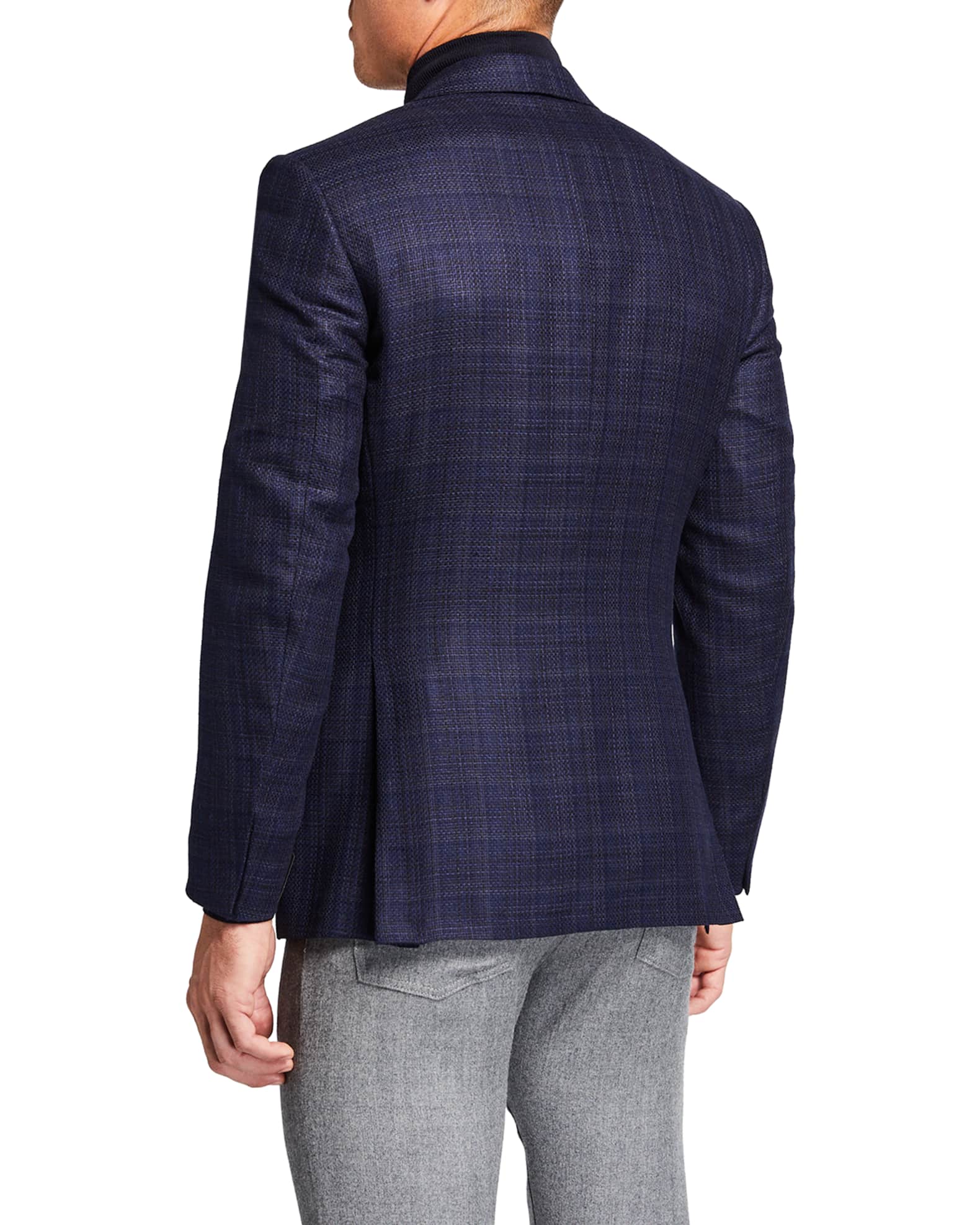 Canali Men's Plaid Sport Jacket | Neiman Marcus