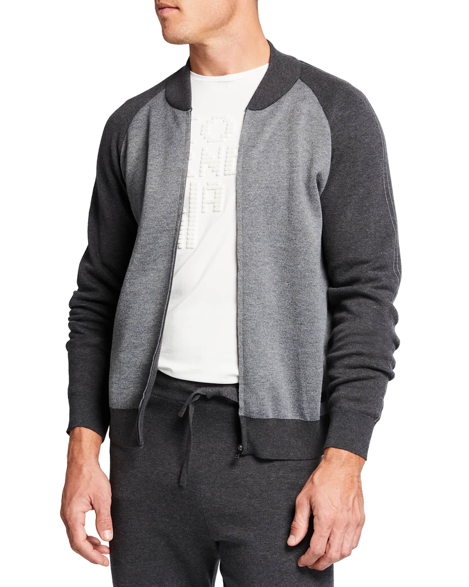 Corneliani Men's Colorblock Track Suit Jacket | Neiman Marcus