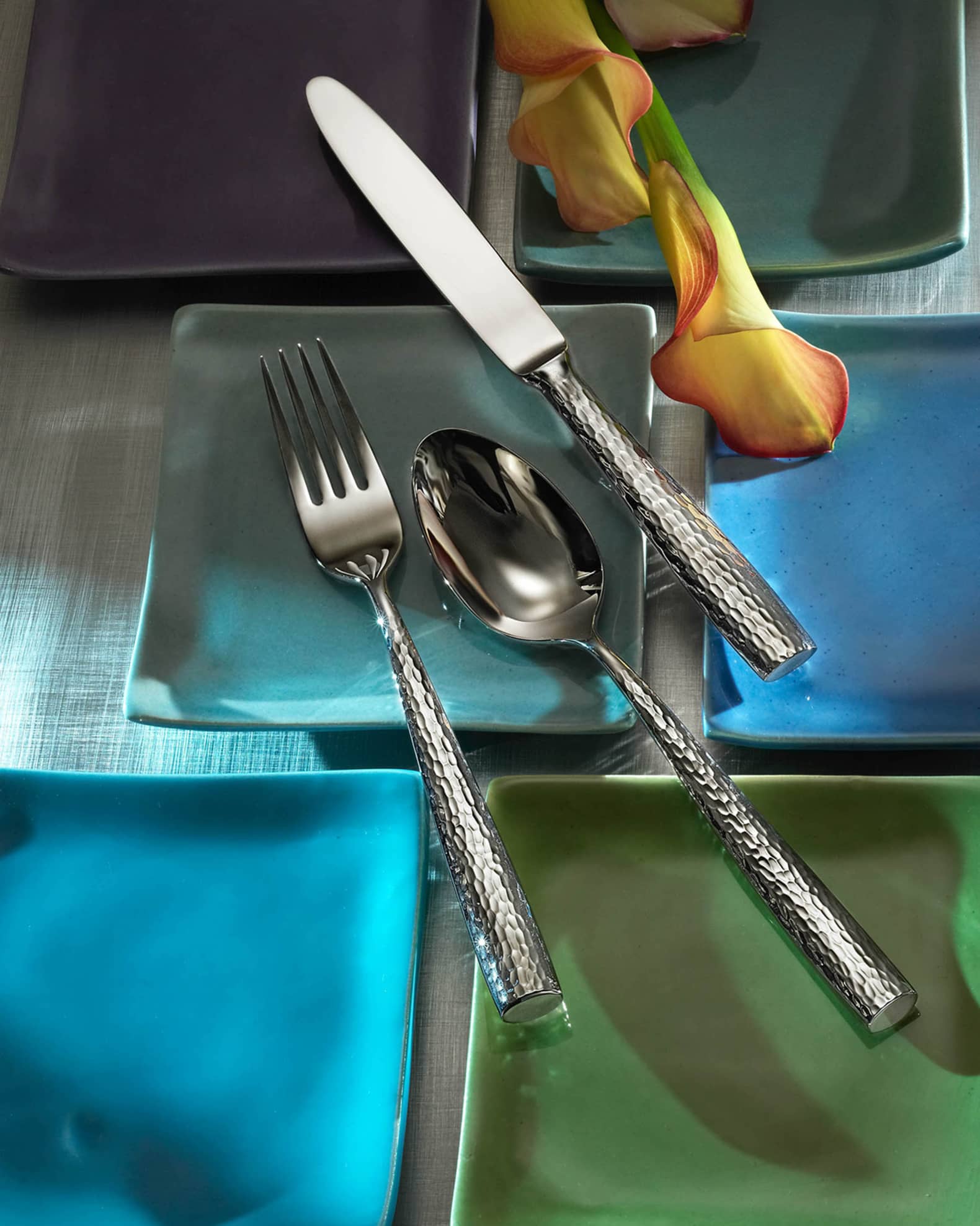 Ricci Silversmith Anvil 5-Piece Flatware Set | Neiman Marcus