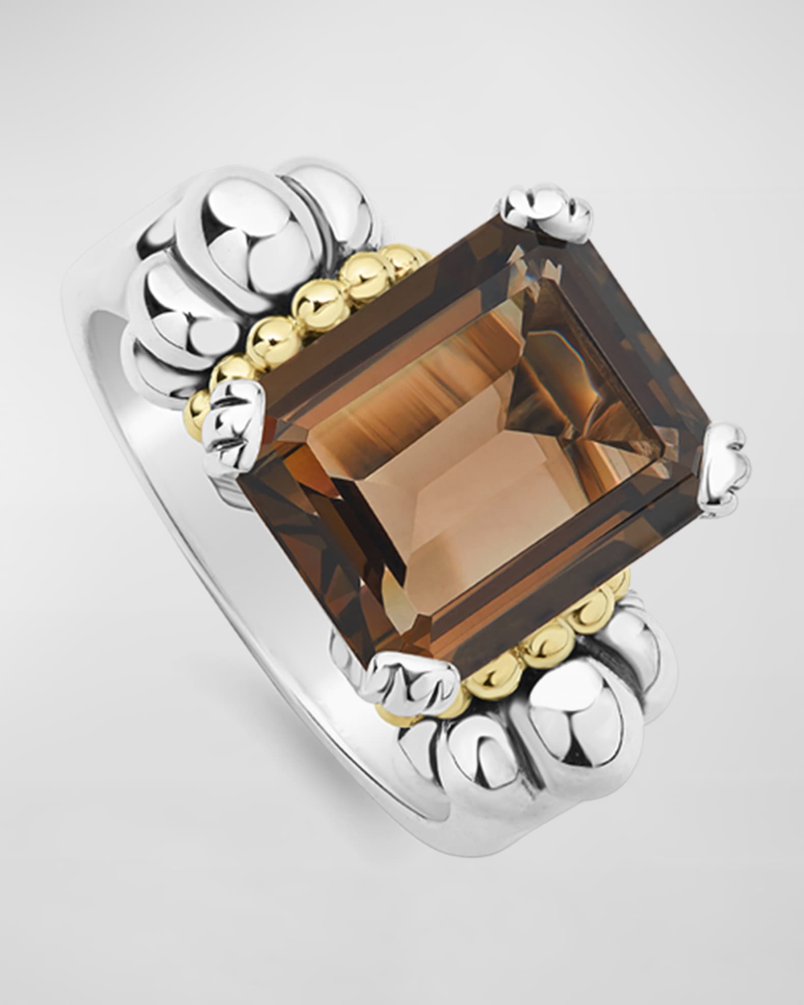 LAGOS Glacier 12x10mm Gemstone Two-Tone Ring | Neiman Marcus
