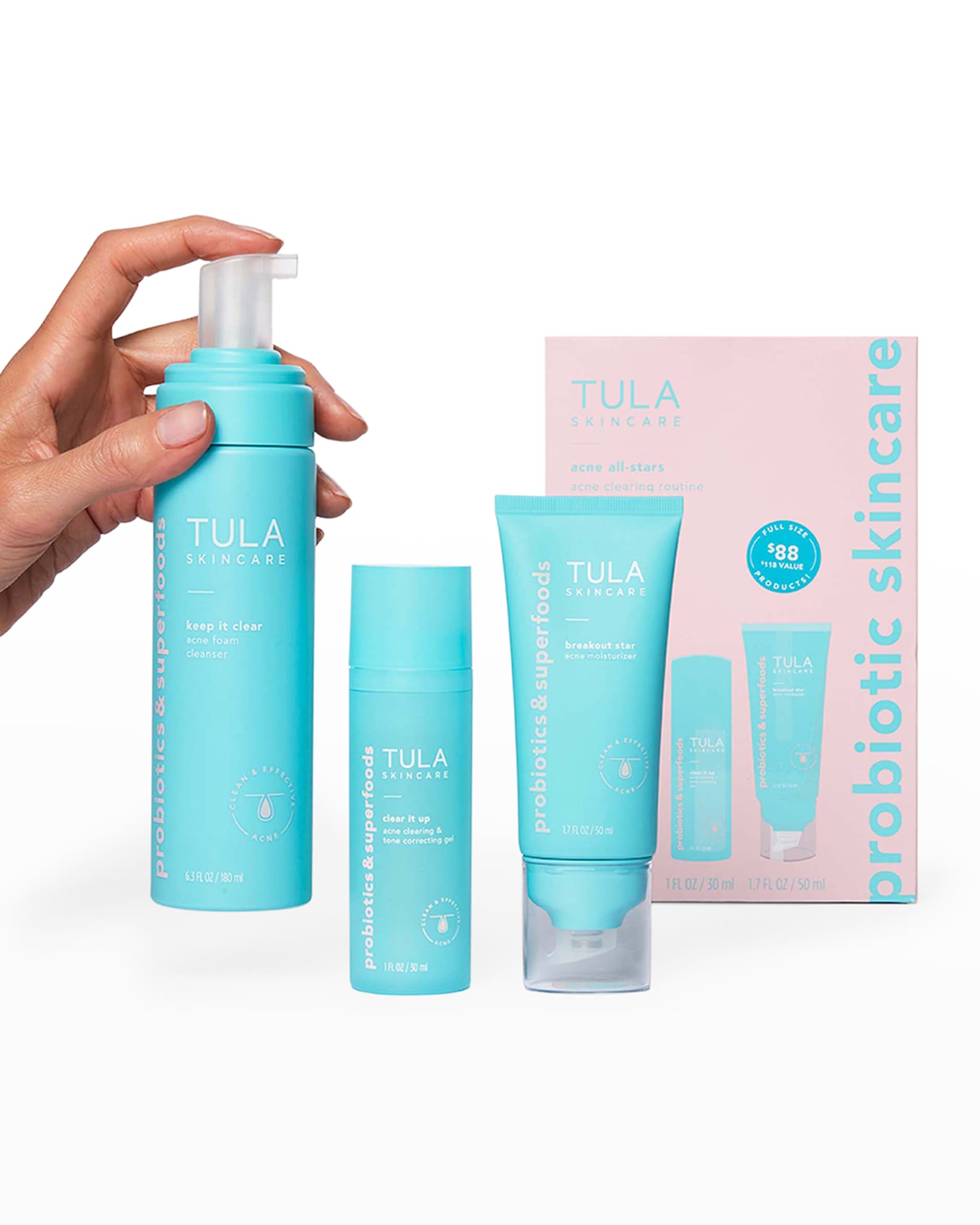 TULA Acne All-Stars Level 3 Acne Clearing Routine | Neiman Marcus