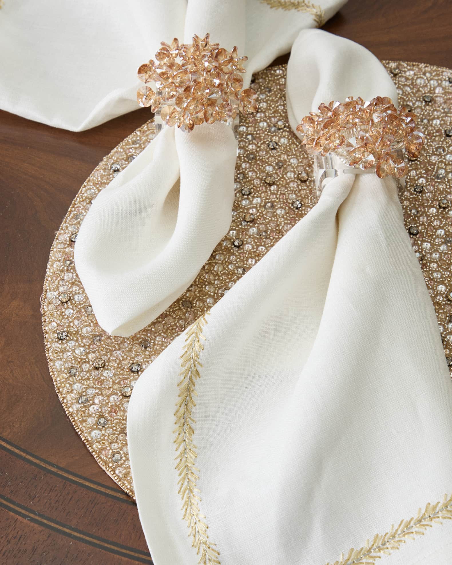 Kim Seybert Jardin Linen Napkin | Neiman Marcus