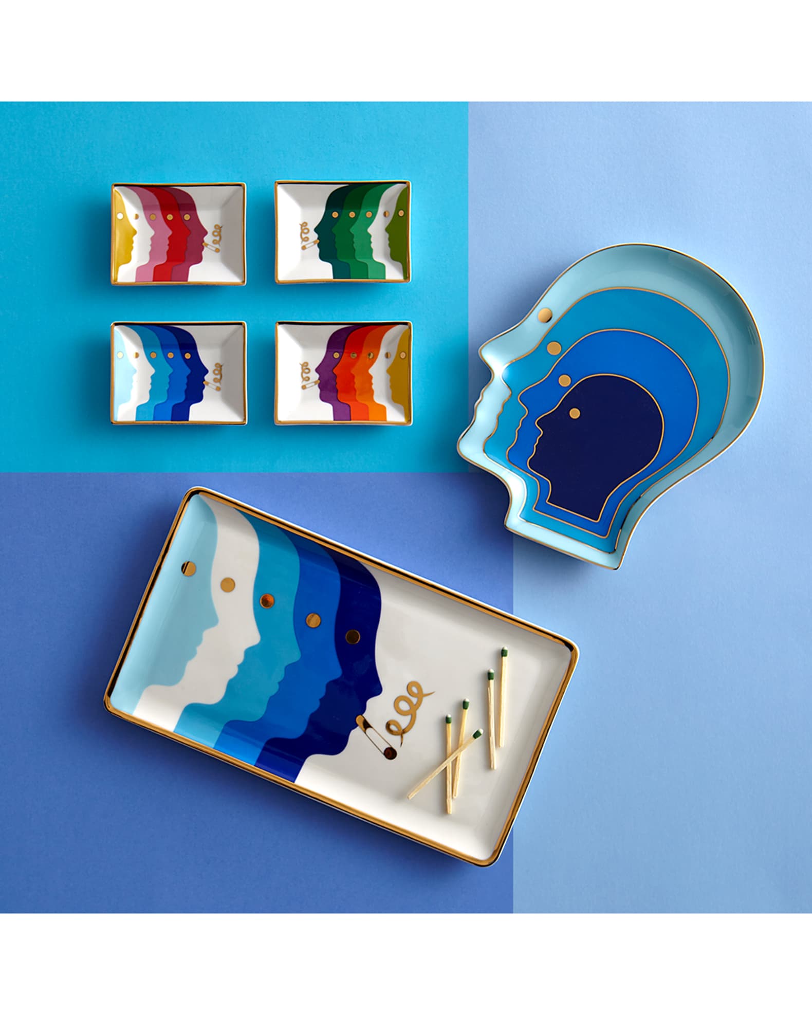 Jonathan Adler Atlas Petite Trays, Set of 4 | Neiman Marcus